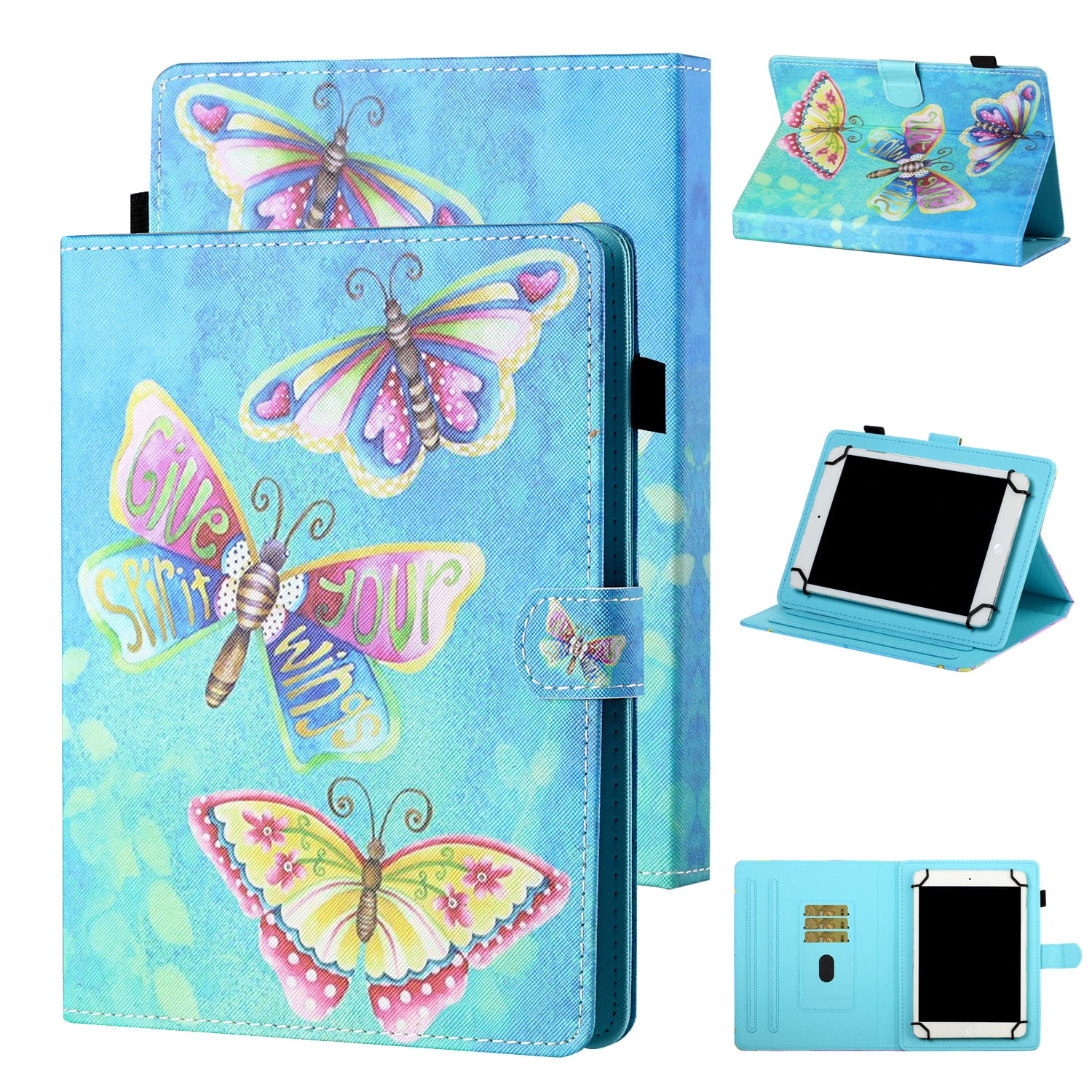 Allytech Universal Case for 7 Inch Tablet, PU Leather Stand Slim Cute ...