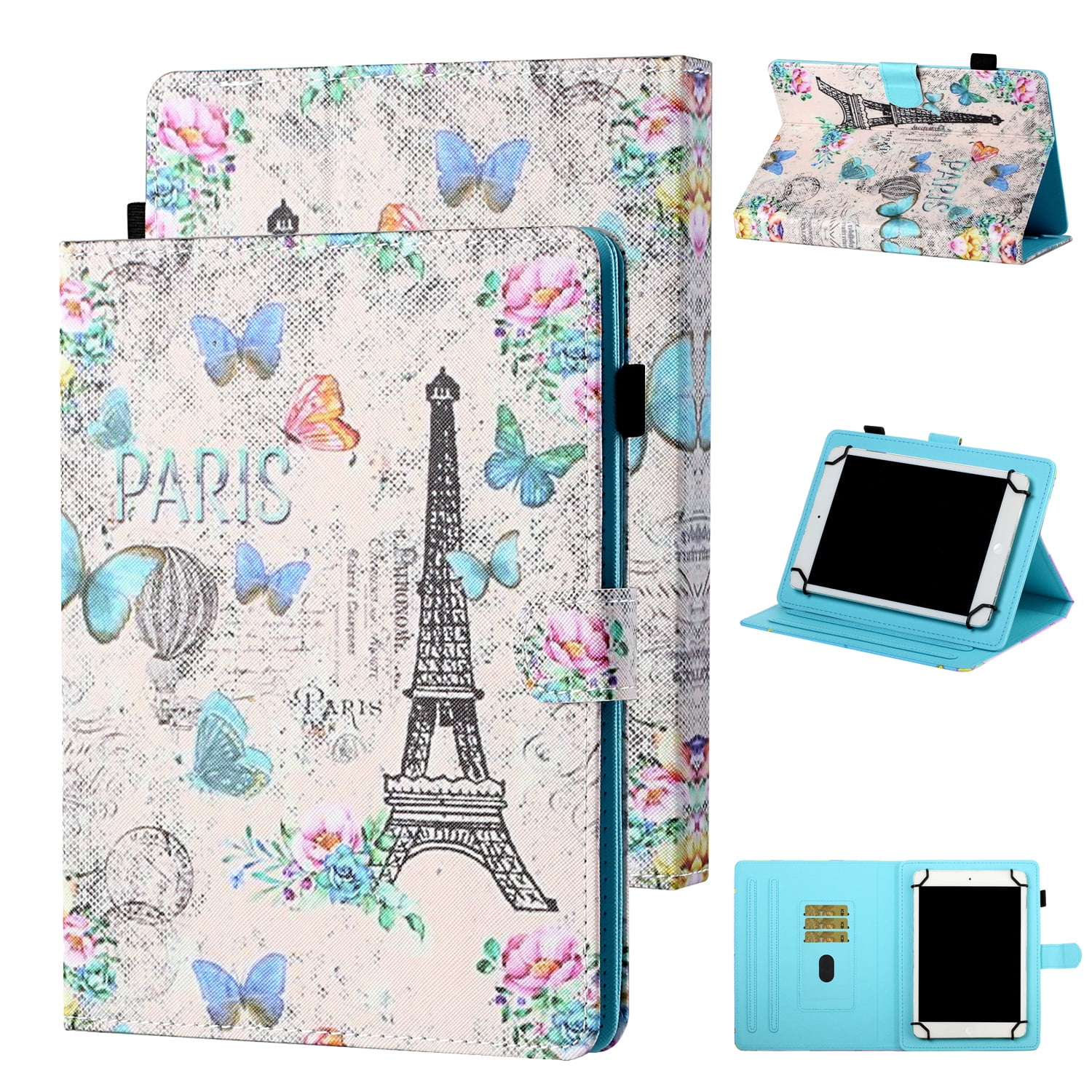 Allytech Universal Case for 7 Inch Tablet, PU Leather Stand Slim Cute ...
