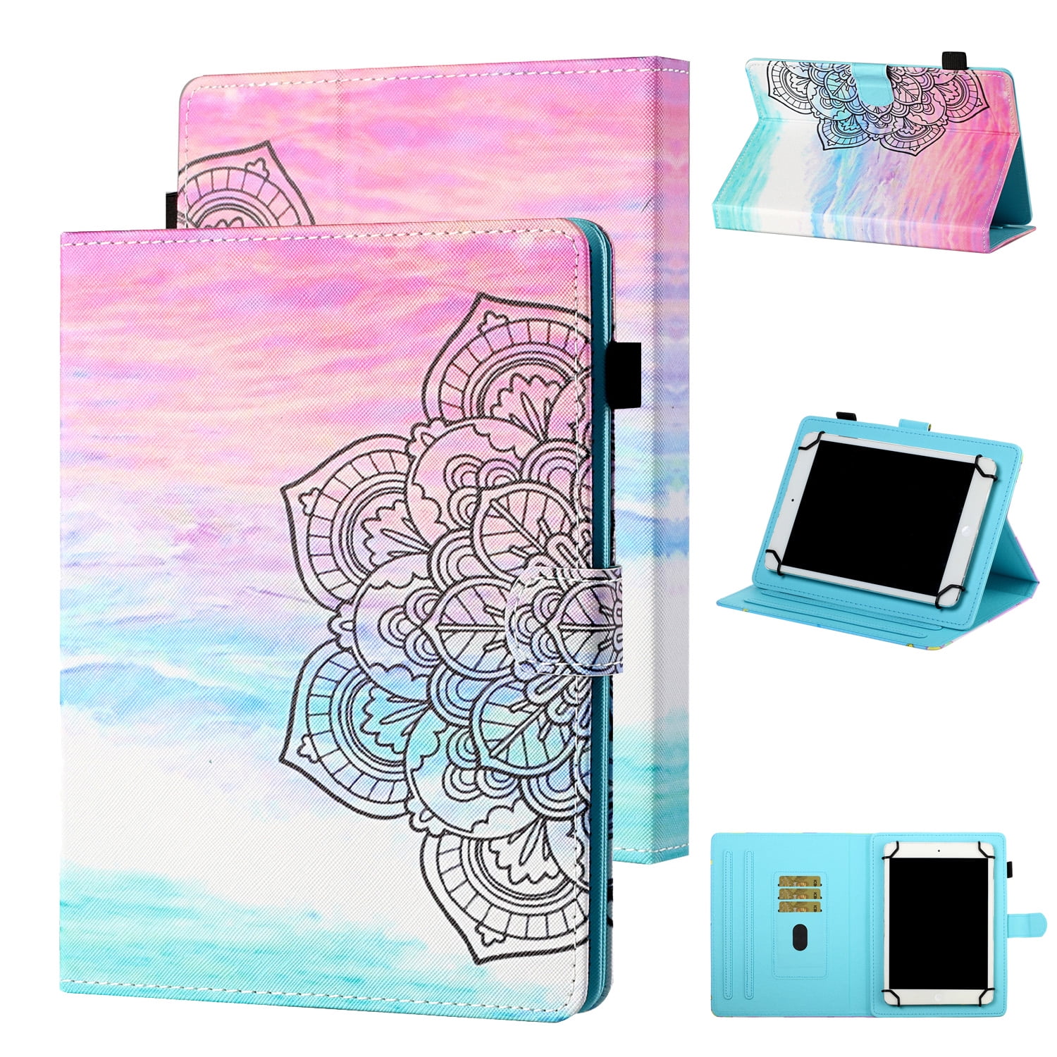 Allytech Universal Case for 7 Inch Tablet, PU Leather Stand Slim Cute ...