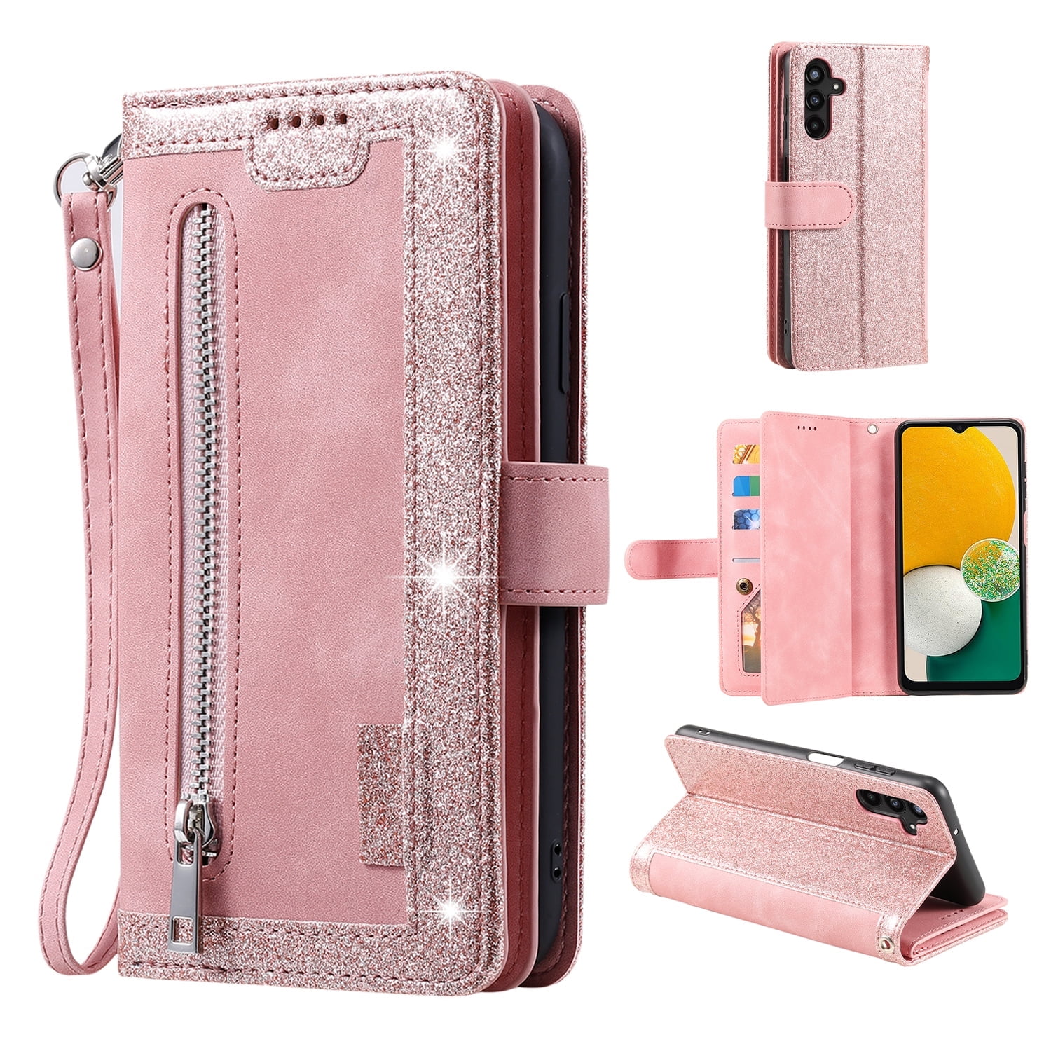 Allytech Wallet Case for Motorola Moto G Play 2024, Zipper Cash Pocket ...