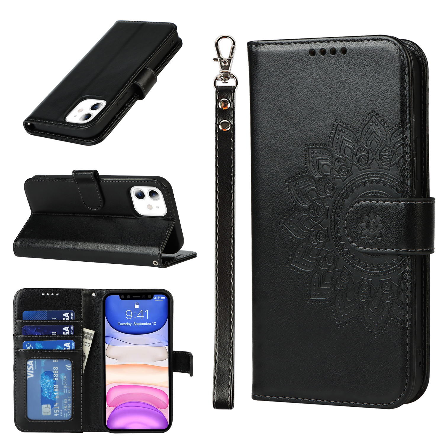 Allytech Wallet Case for iPhone 11,Magnetic Closure Folio Flip Card ...