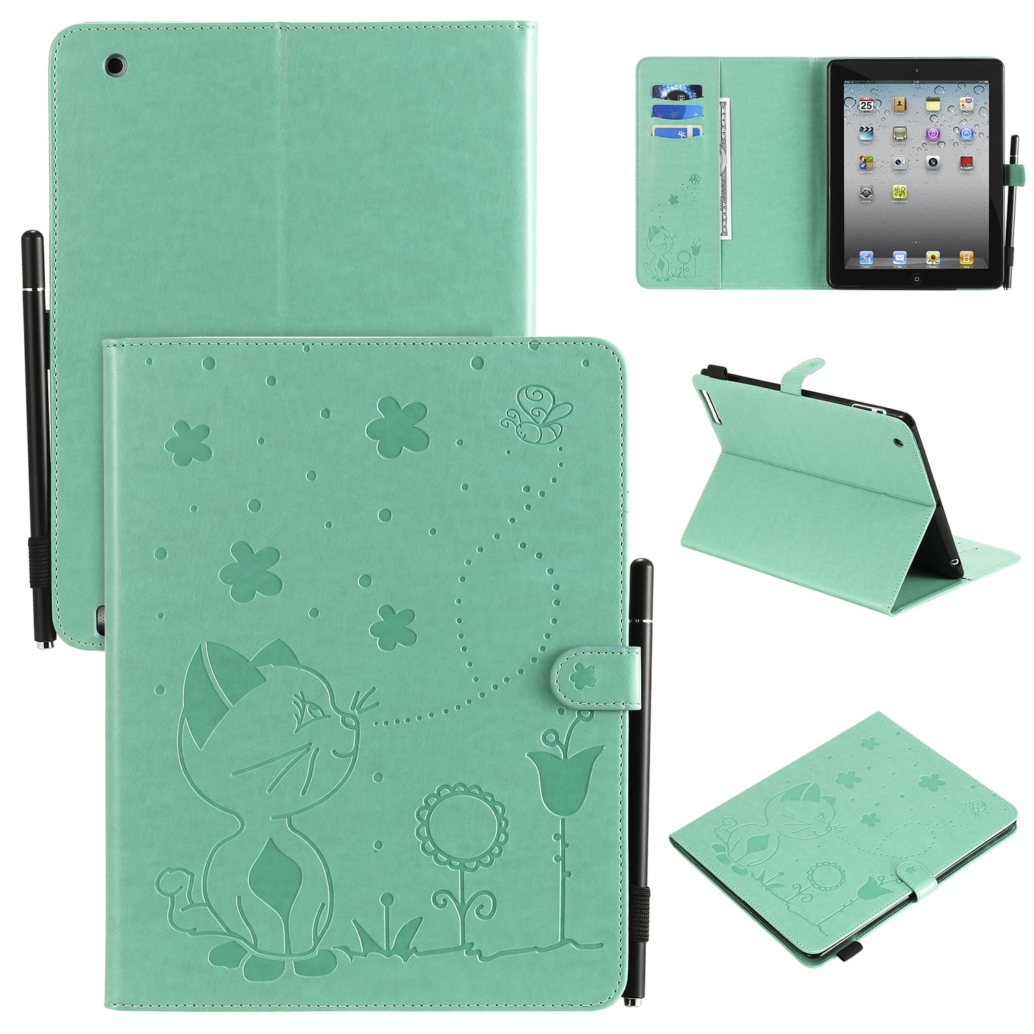 Allytech iPad 4th / 3rd / 2nd Generation Case Cover, PU Leather ...