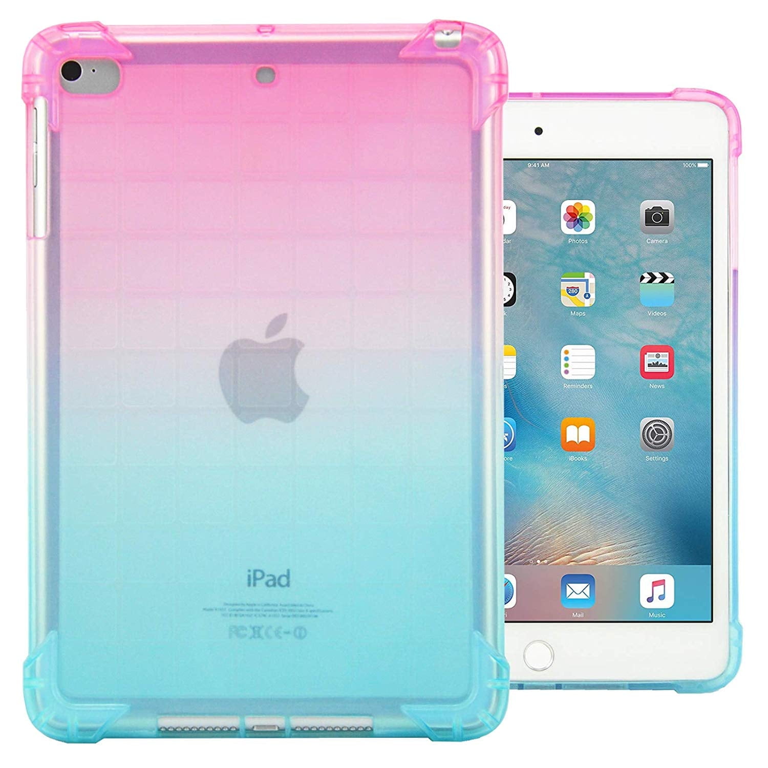 Allytech iPad Mini 5 Case Clear, iPad Mini 1 2 3 4 Case Cover, Ultra Slim Fit Silicone Corner ...