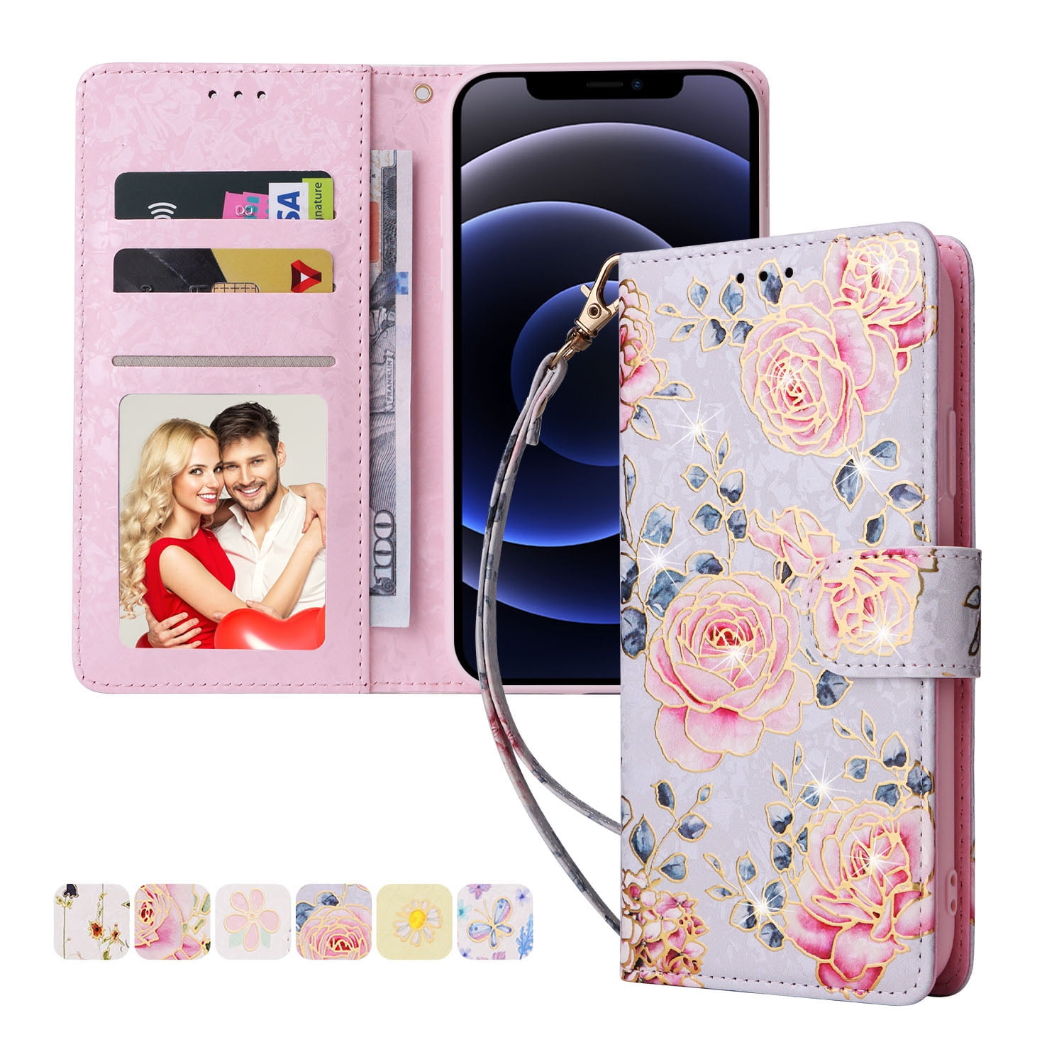 Allytech for iPhone 12 Mini Wallet Case, RFID Blocking PU Leather ...