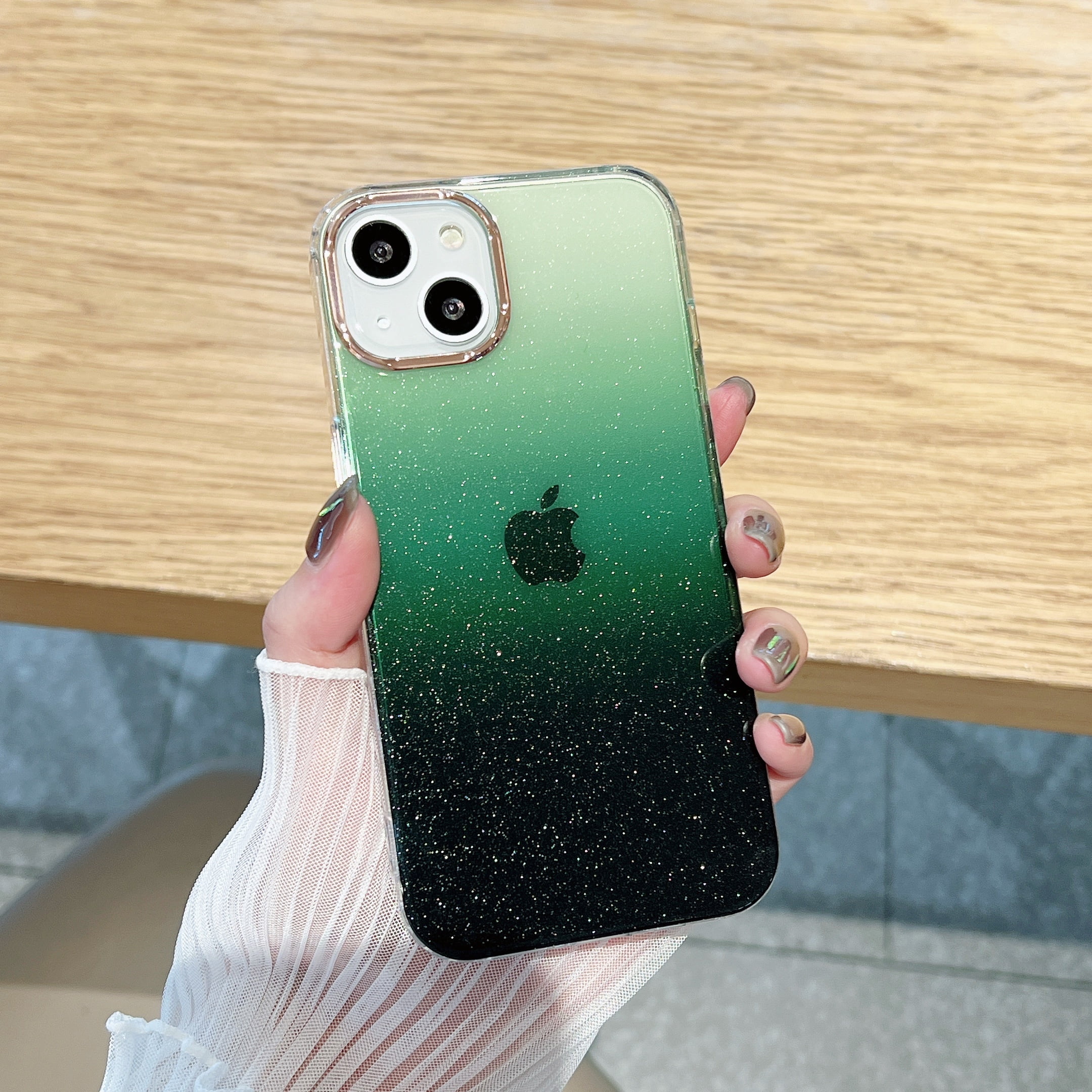 Allytech for iPhone 13 6.1 Inch Gradient Clear Case, Glitter Powder ...
