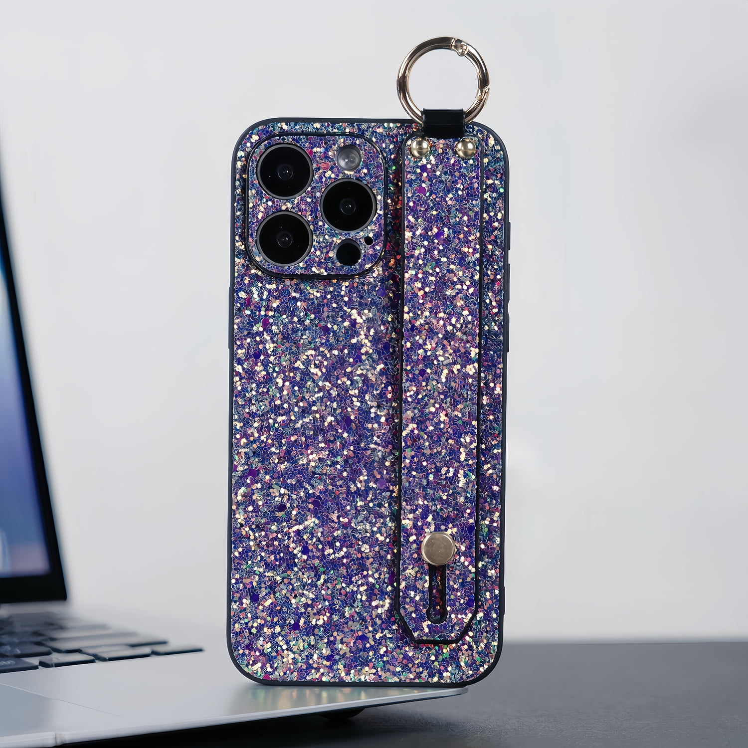 Allytech iPhone 14 Plus Case with Wristband & Ring Holder, Bling ...