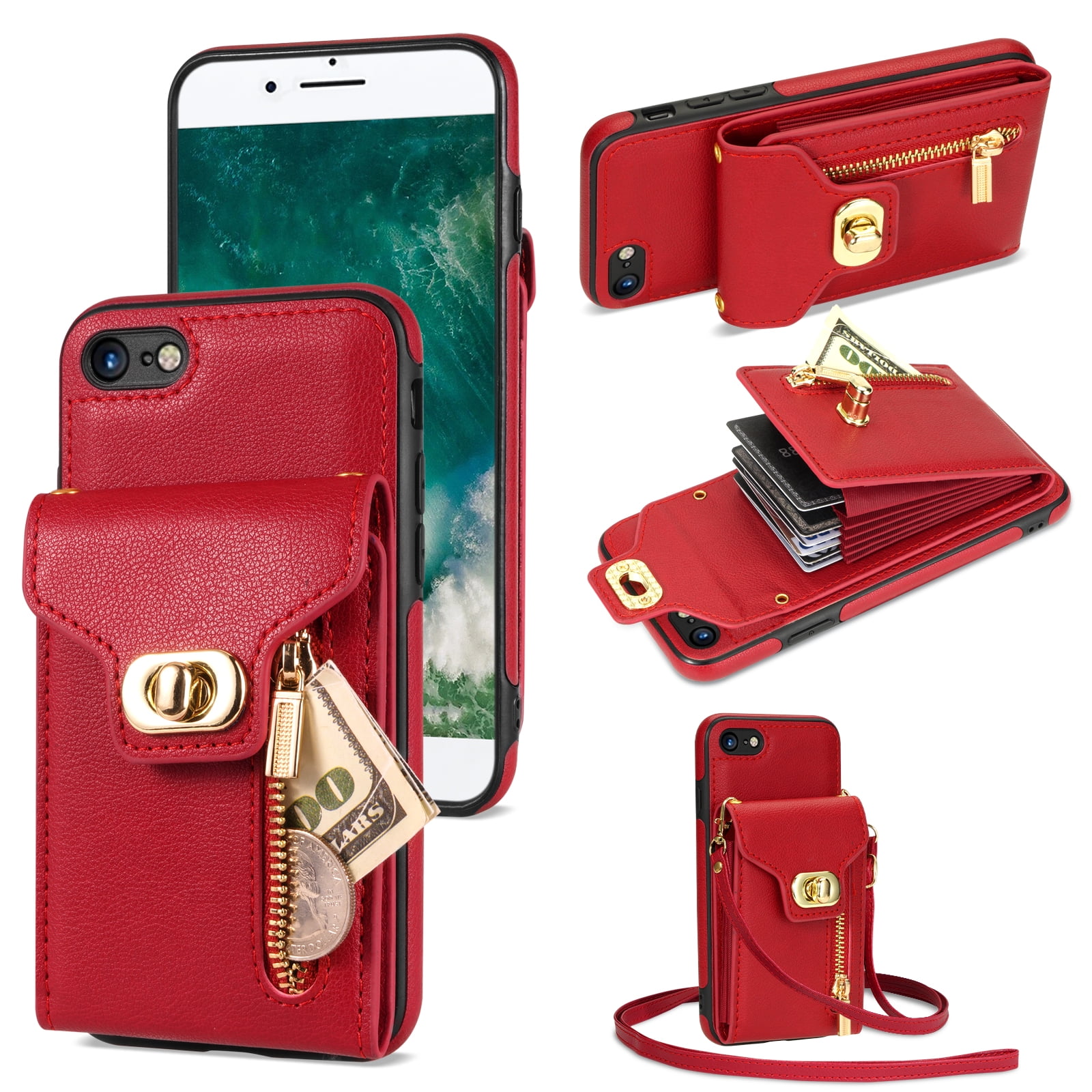 Allytech iPhone SE 2020 Case, iPhone SE 2022 Case Wallet, Multiple ...