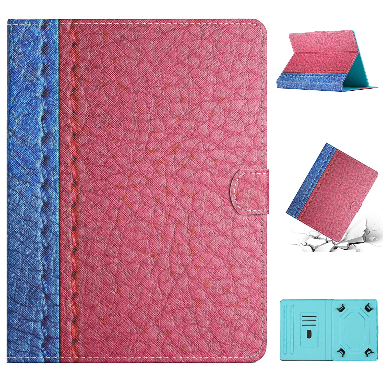 Allytech stitching multicolor Tablet Case Compatible with 9-10.1 inch ...