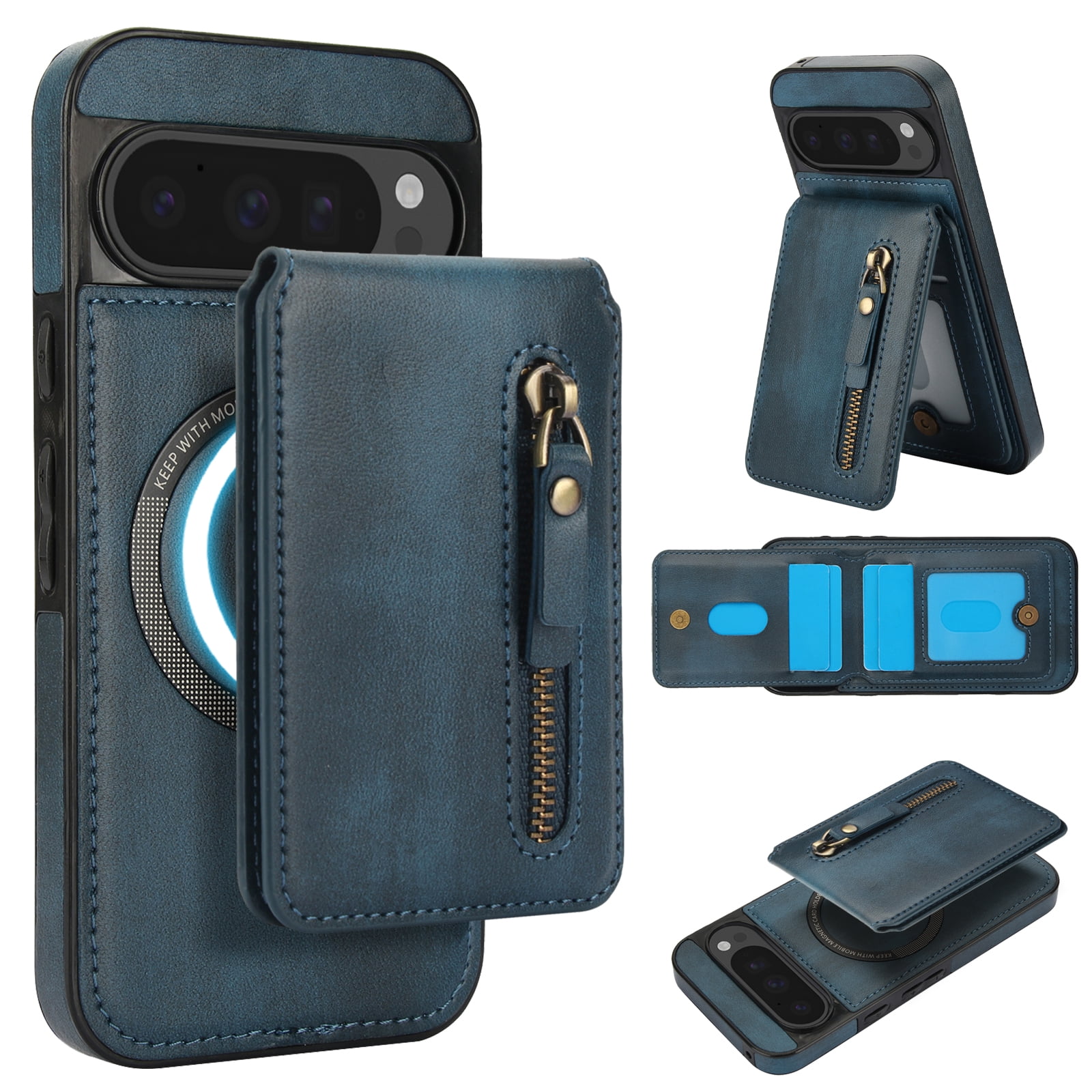 Allytechgroup 2 in 1 Wallet Case for Google Pixel 8, with PU Leather ...