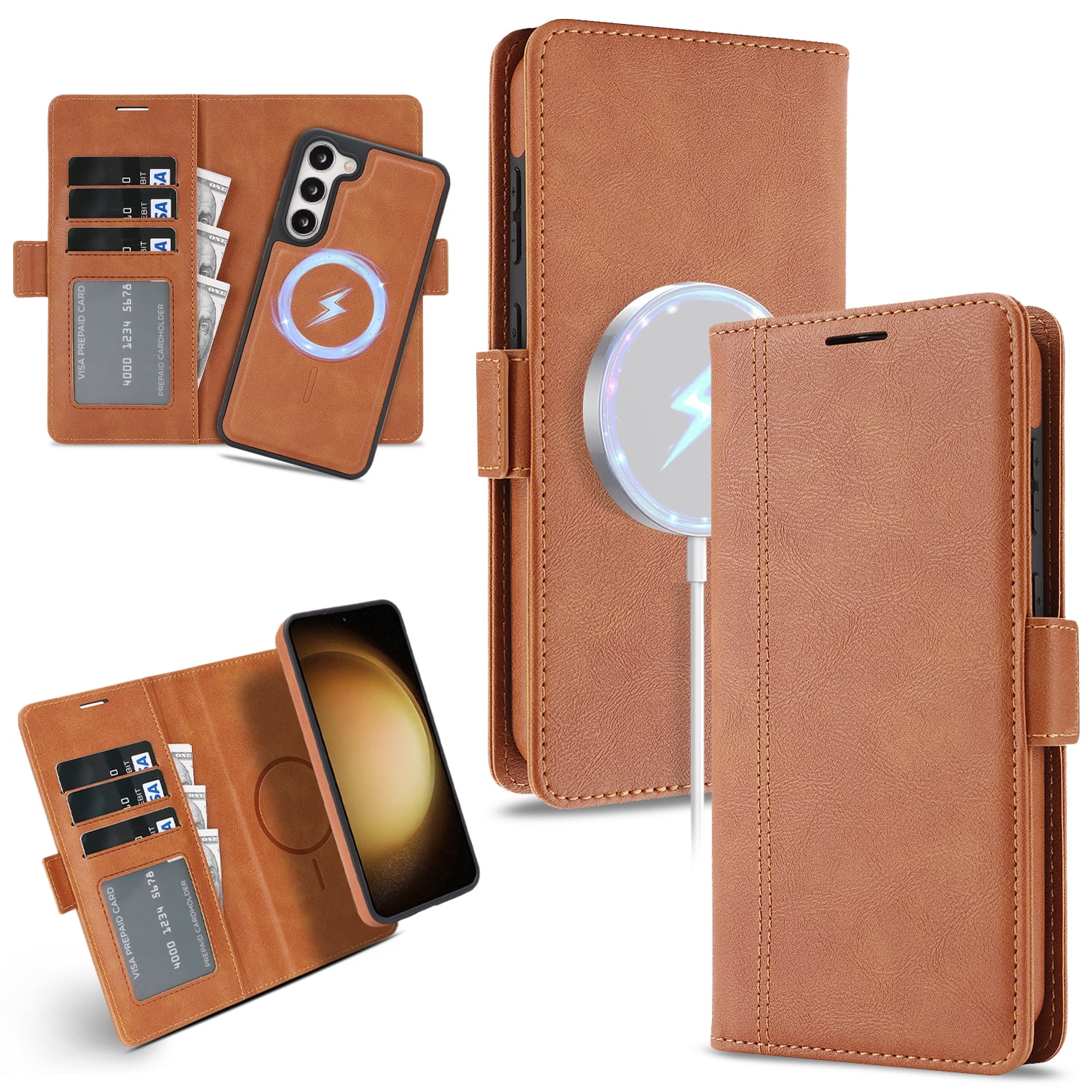 Allytechgroup 2 in 1 Wallet Case for Samsung Galaxy S26+ Plus, Magnetic ...