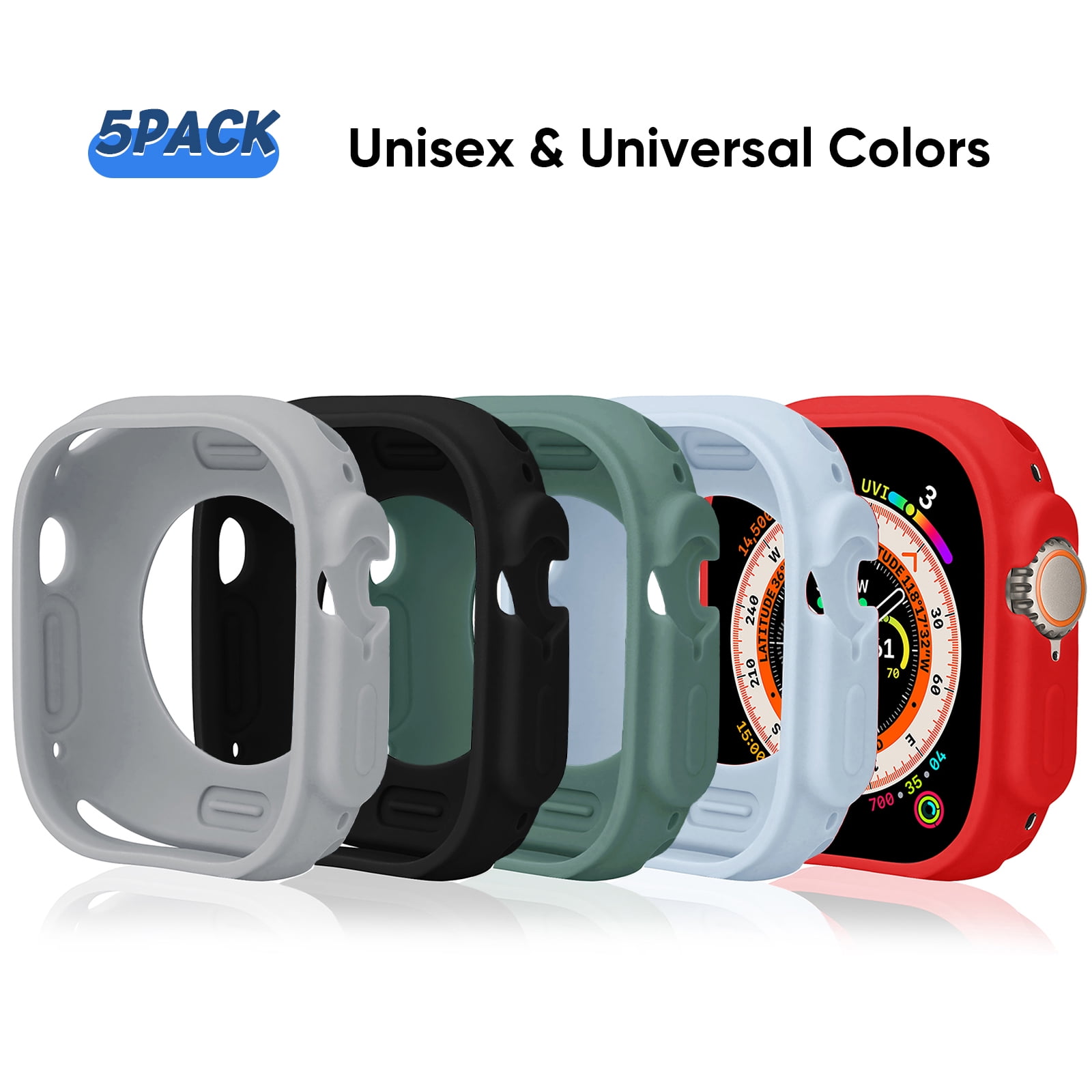 Allytechgroup [5 Pack] Silicone Case for Apple Watch Series 10 46mm ...