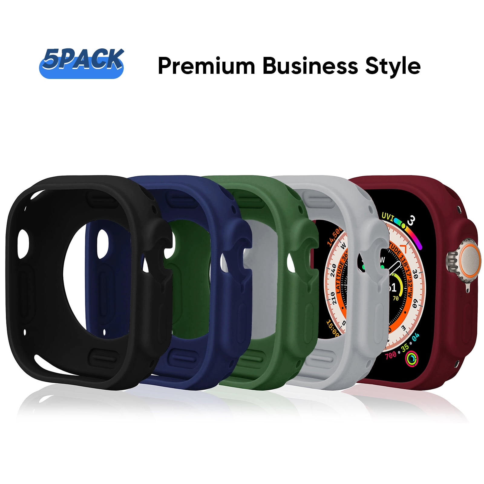 Allytechgroup [5 Pack] Silicone Case for Apple Watch Series 10 46mm ...