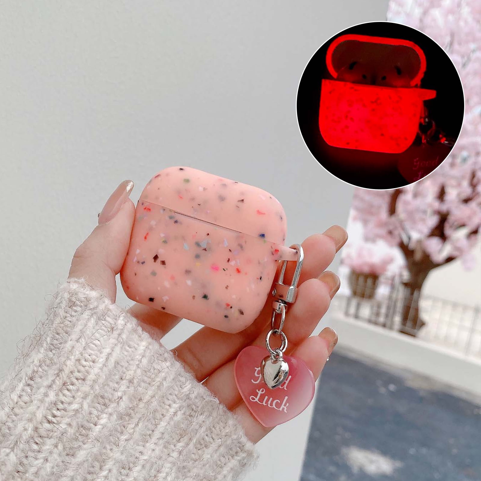 Allytechgroup AirPods 1 2 Case, Luminous Stylish Soft TPU Cover with ...