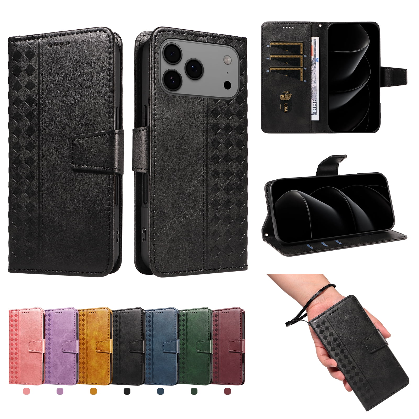 Allytechgroup for Apple iPhone 17 Pro, Flip PU Leather Wallet Case with ...
