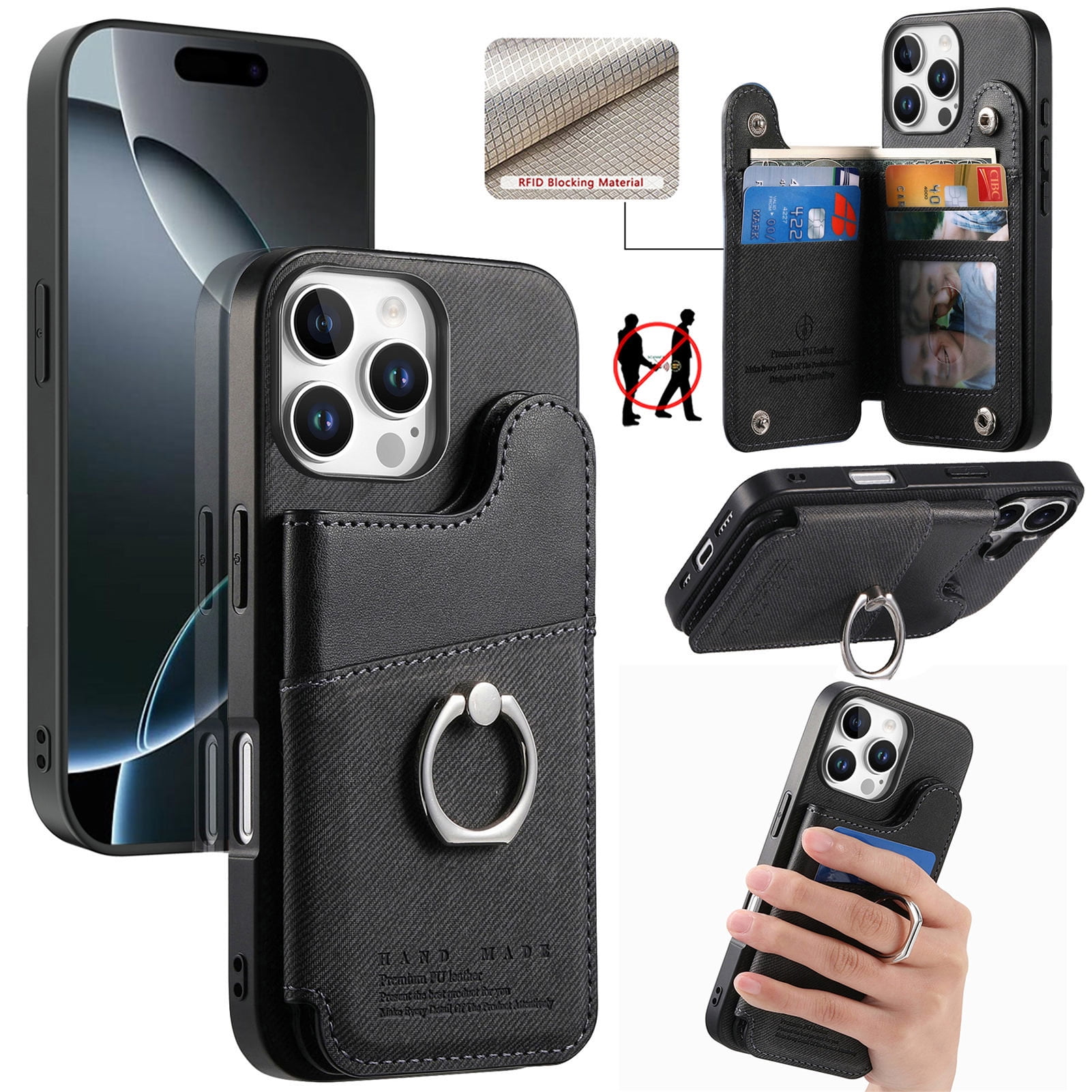Allytechgroup for Apple iPhone 17 Protective Case Back Cover with Card ...