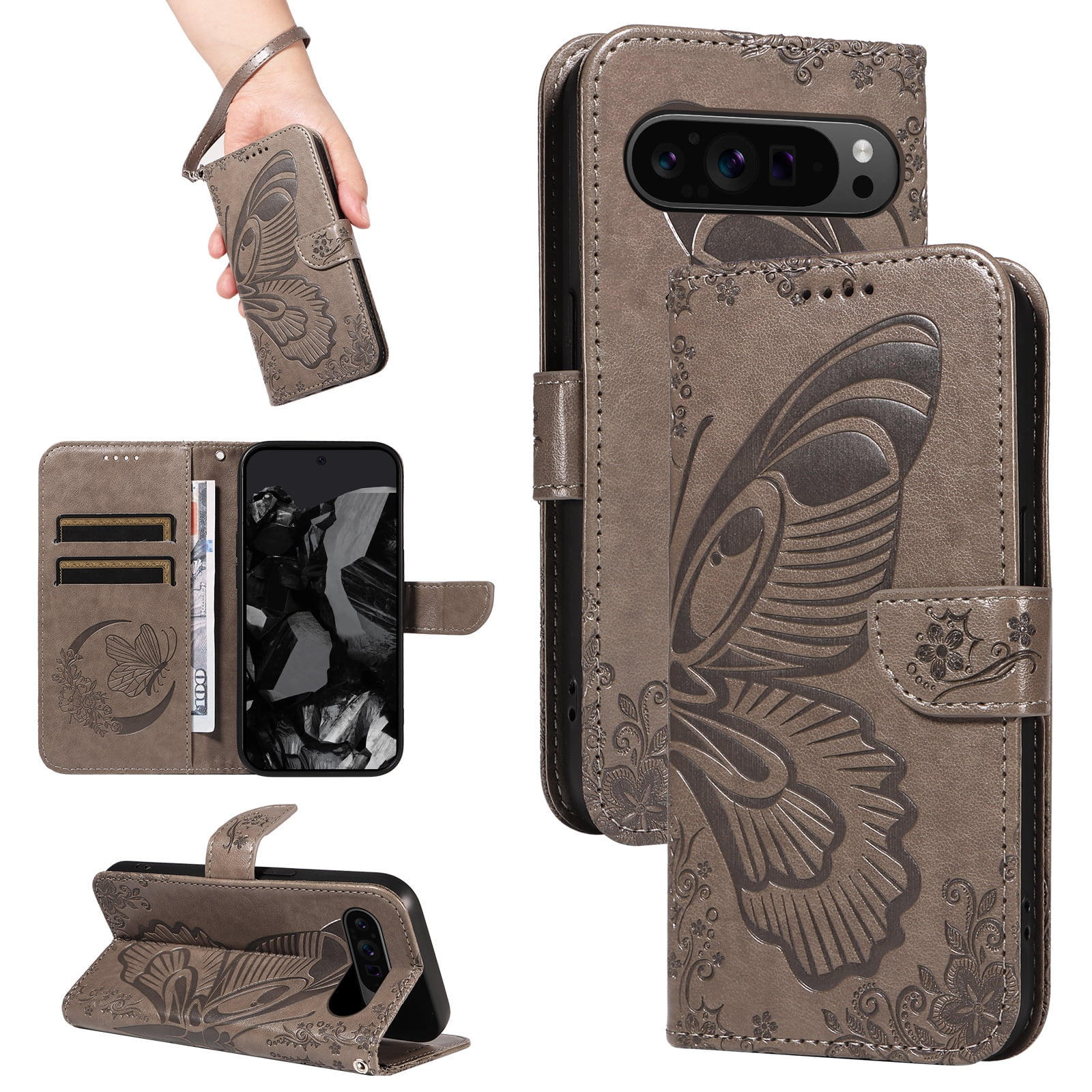 Allytechgroup Butterfly Wallet Case for Google Pixel 8A, Flip Cover ...