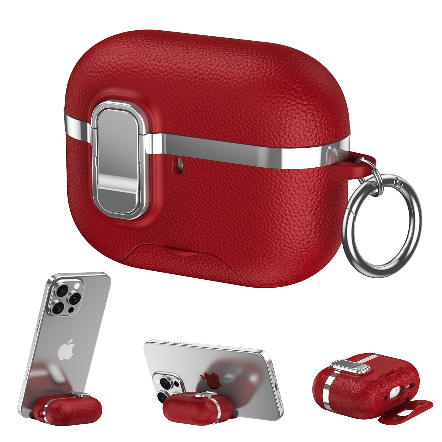 Allytechgroup Case for Apple AirPods Pro 3, PU Leather Electroplate PC ...