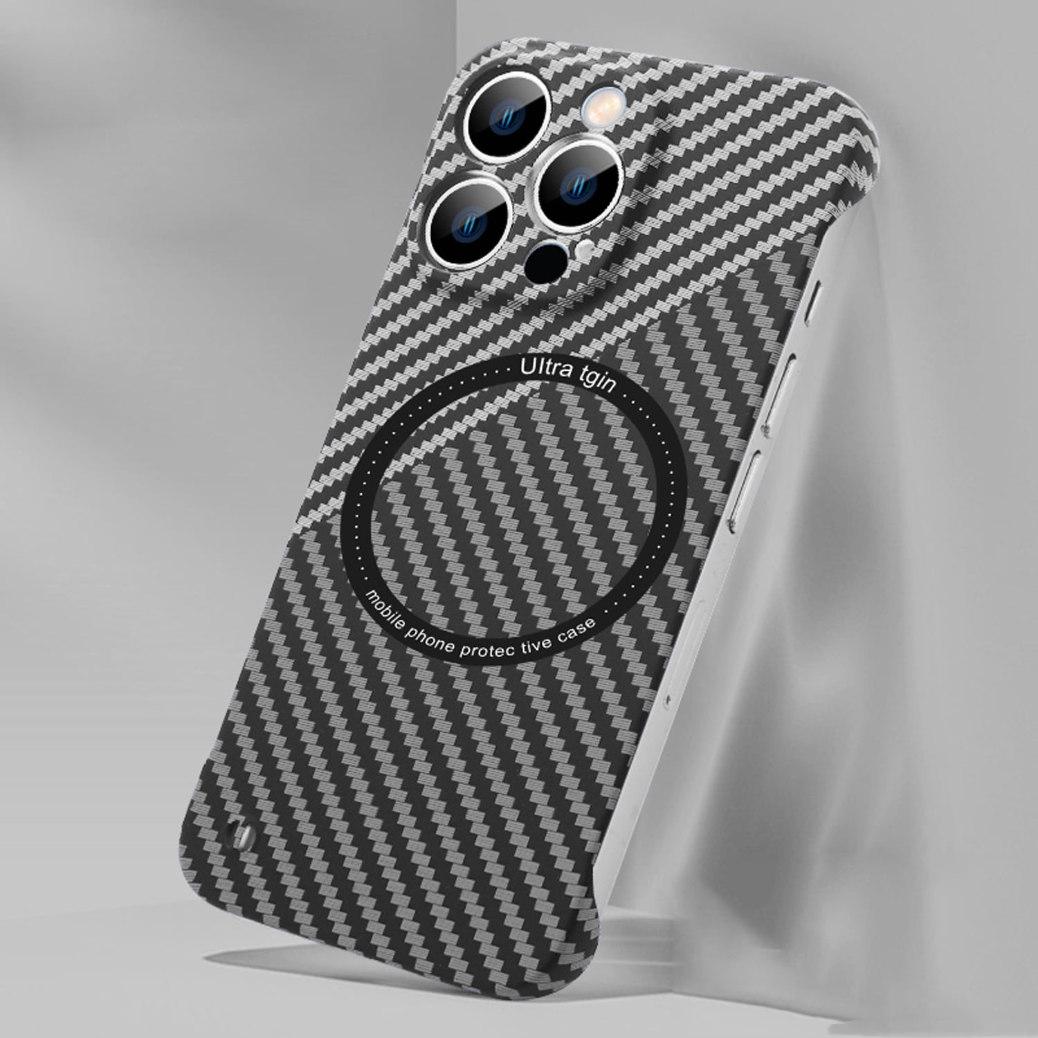 Allytechgroup Case for Apple iPhone 15 Plus, Thin Frameless Carbon ...