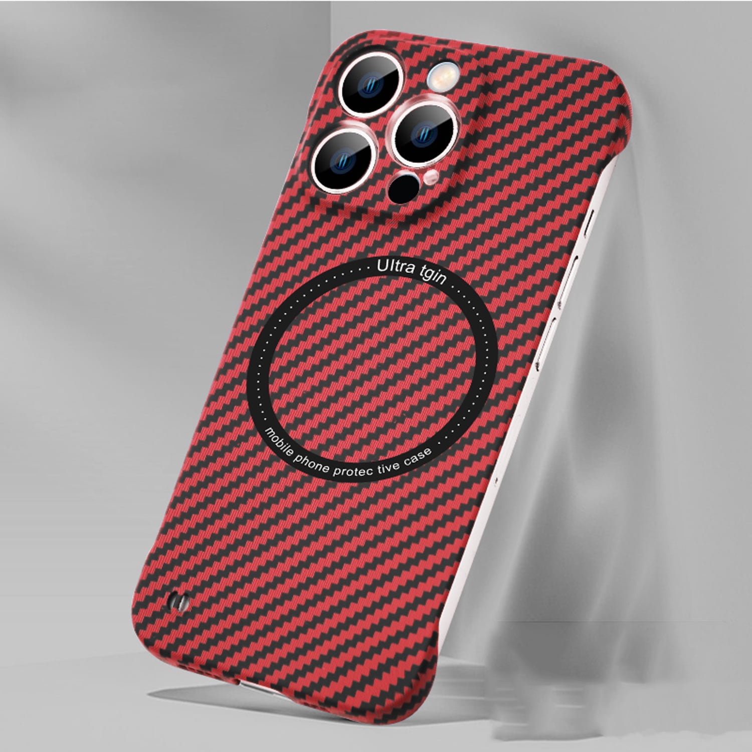 Allytechgroup Case for Apple iPhone 15 Pro, Thin Frameless Carbon Fiber ...