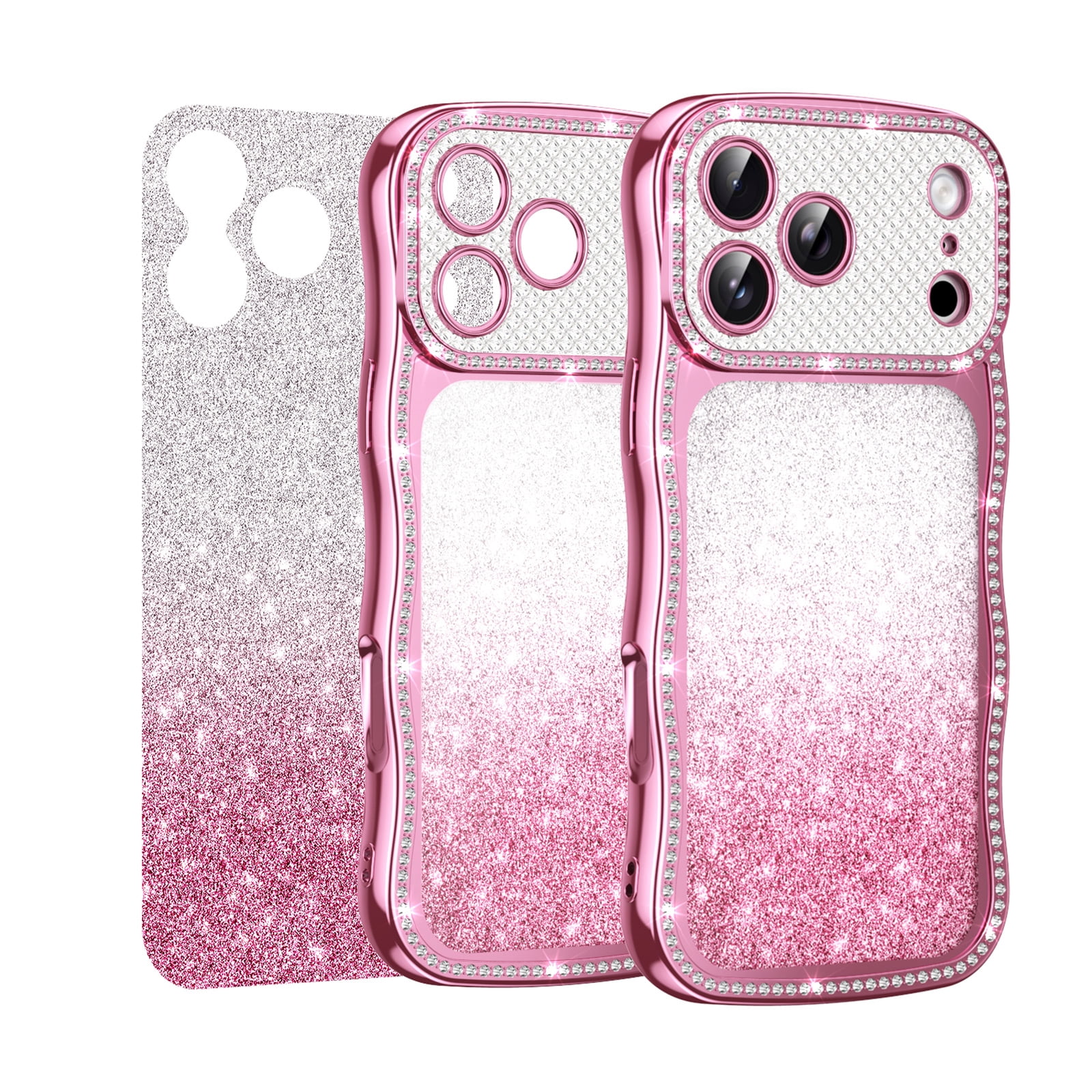 Allytechgroup Case for iPhone 15 Cute Luxury Plating Bling Glitter ...