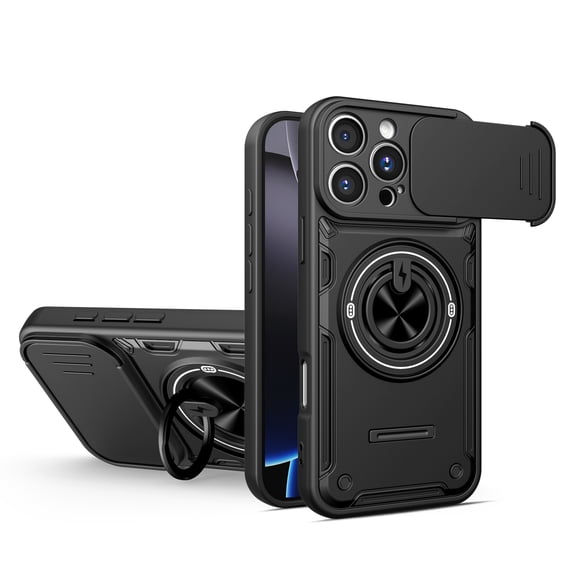 Allytechgroup Case for iPhone 16 Pro, Built-in Kickstand Slide Camera ...