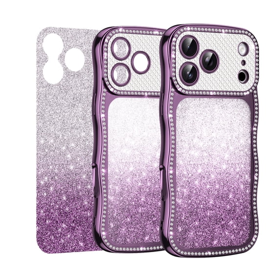 Allytechgroup Case for iPhone 17 Cute Luxury Plating Bling Glitter ...