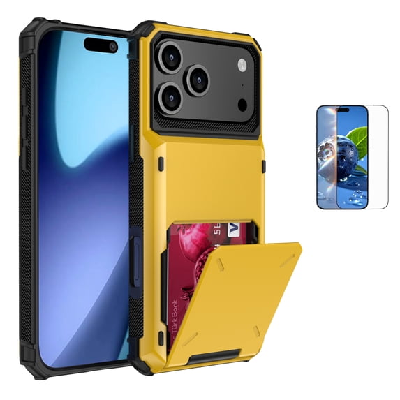Allytechgroup Case for iPhone 17 Pro with Card Holder, Slim Lightweight ...