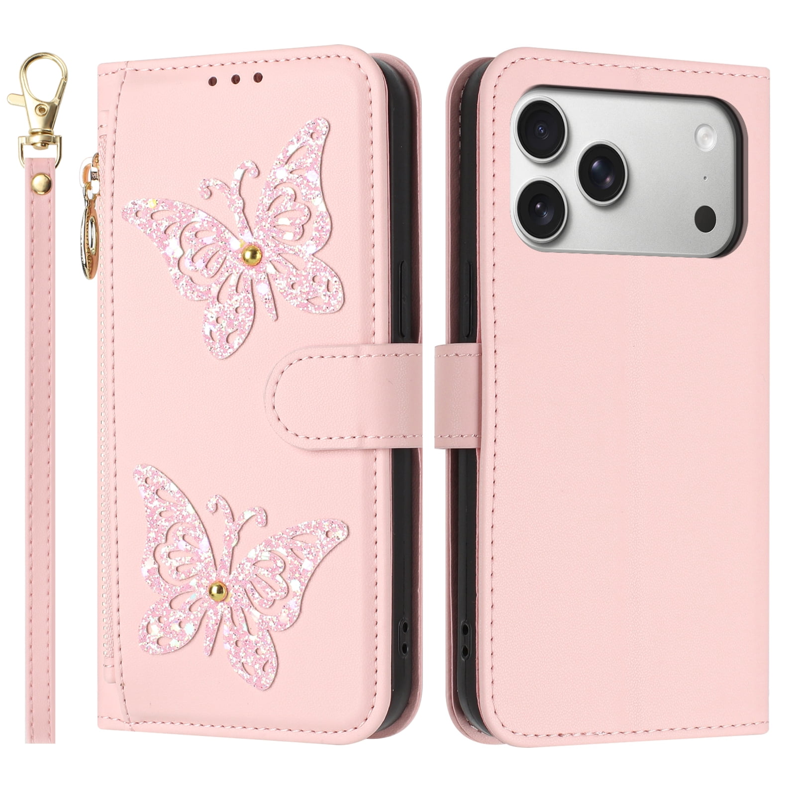 Allytechgroup Case for iPhone 17 Pro with Card Holder & Wrist Strap ...
