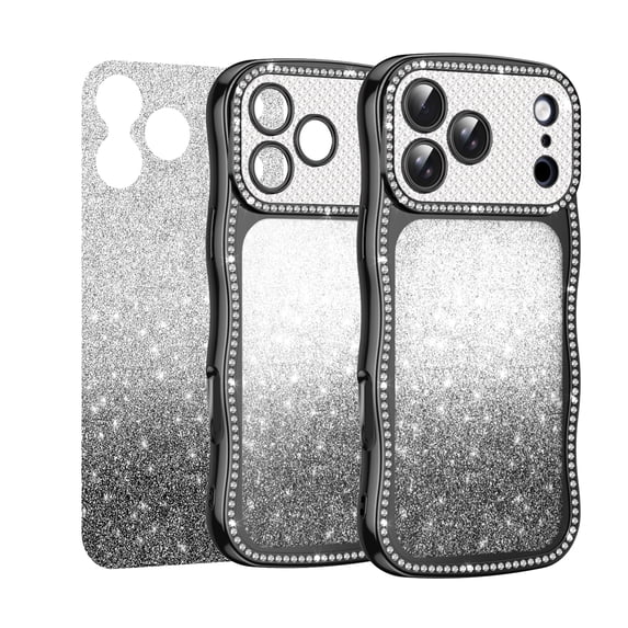 Allytechgroup Case for iPhone 17 Pro Cute Luxury Plating Bling Glitter ...
