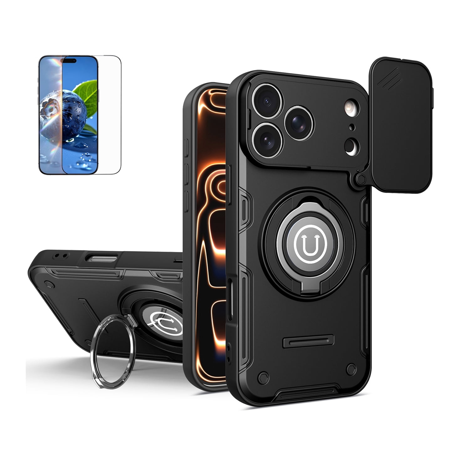 Allytechgroup Case for iPhone 17 Pro with Screen Protection, Built-in ...