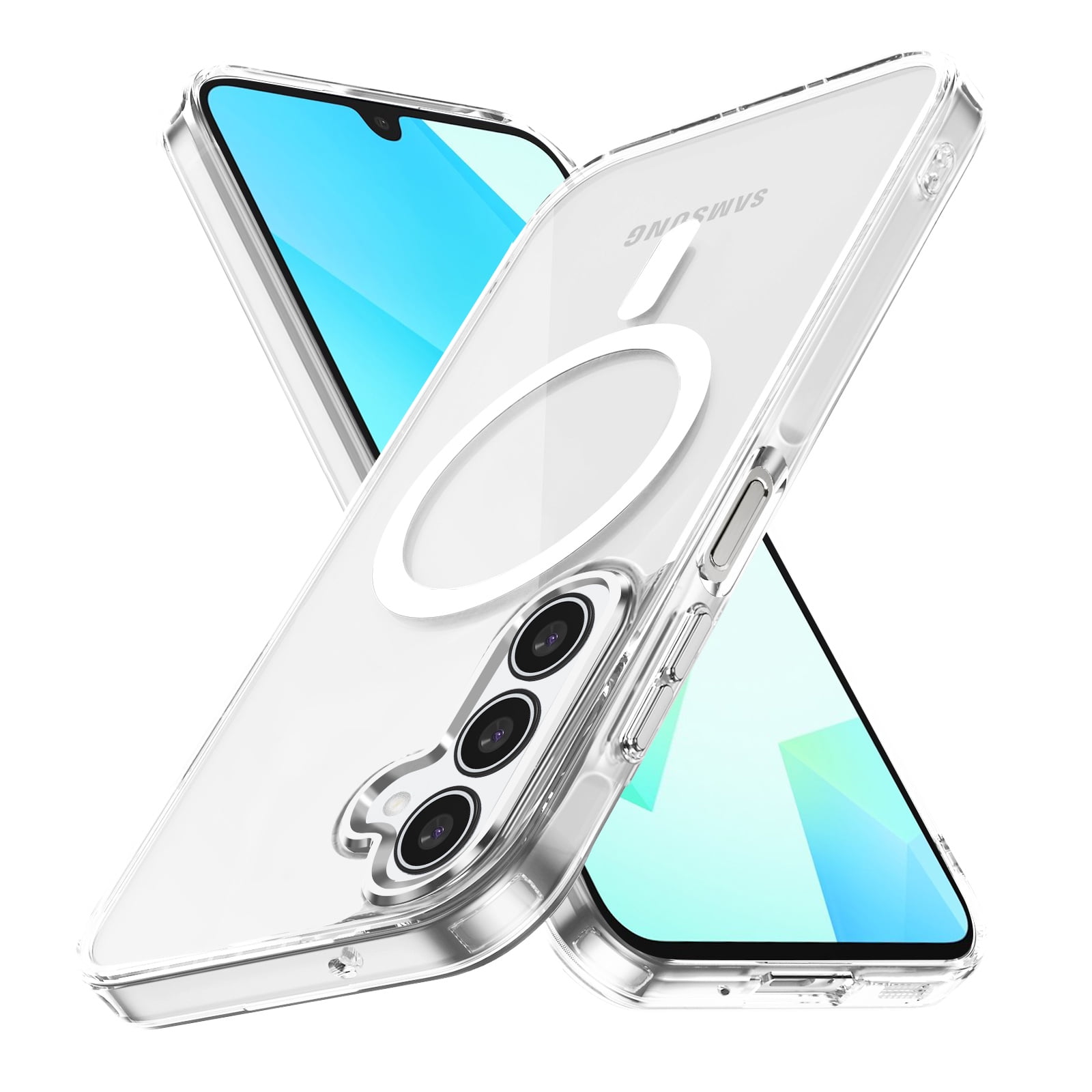 Allytechgroup Clear Case for Samsung Galaxy A15, Compatible with Mag ...