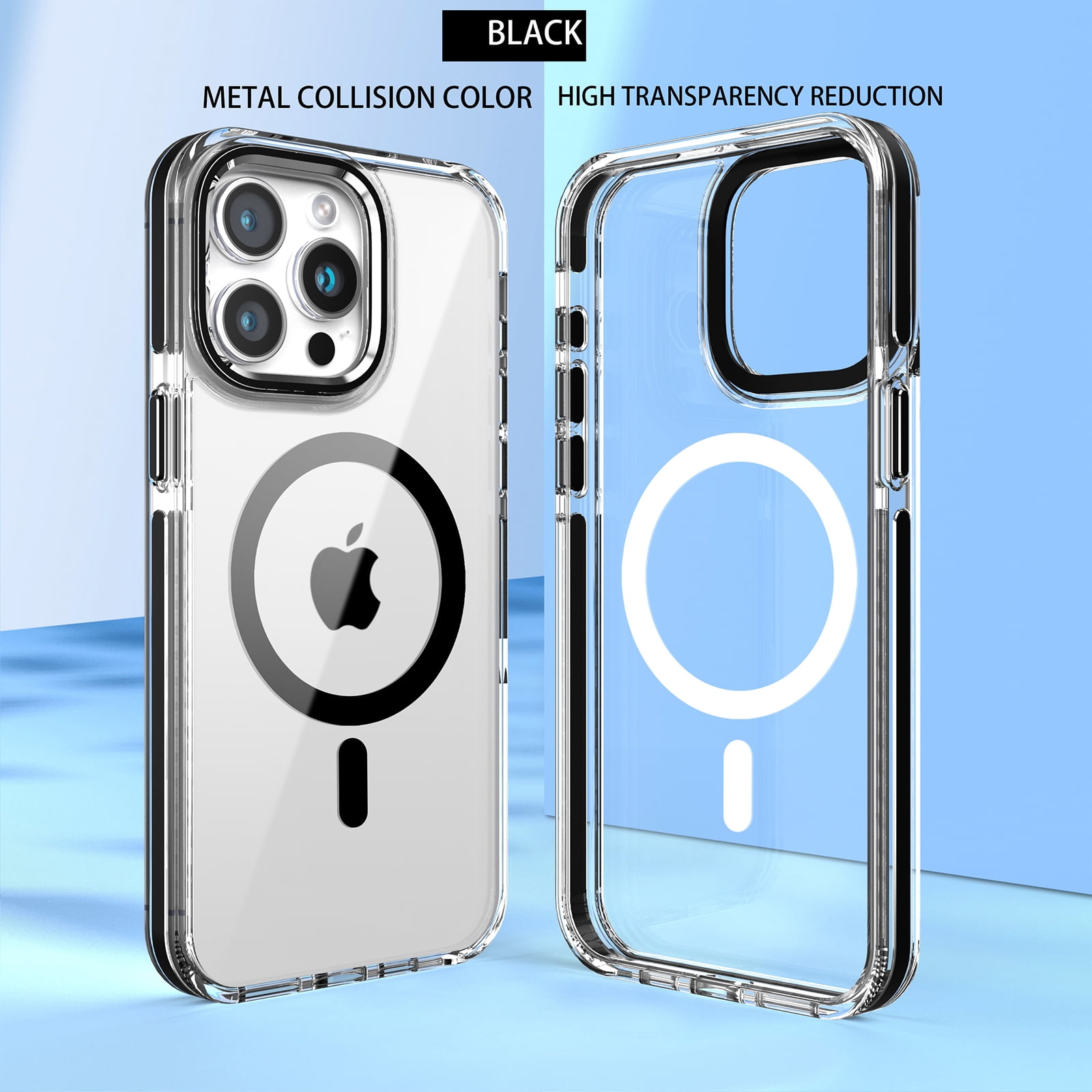 Allytechgroup Clear Magnetic Case for Apple iPhone 13 Pro, Compatible ...