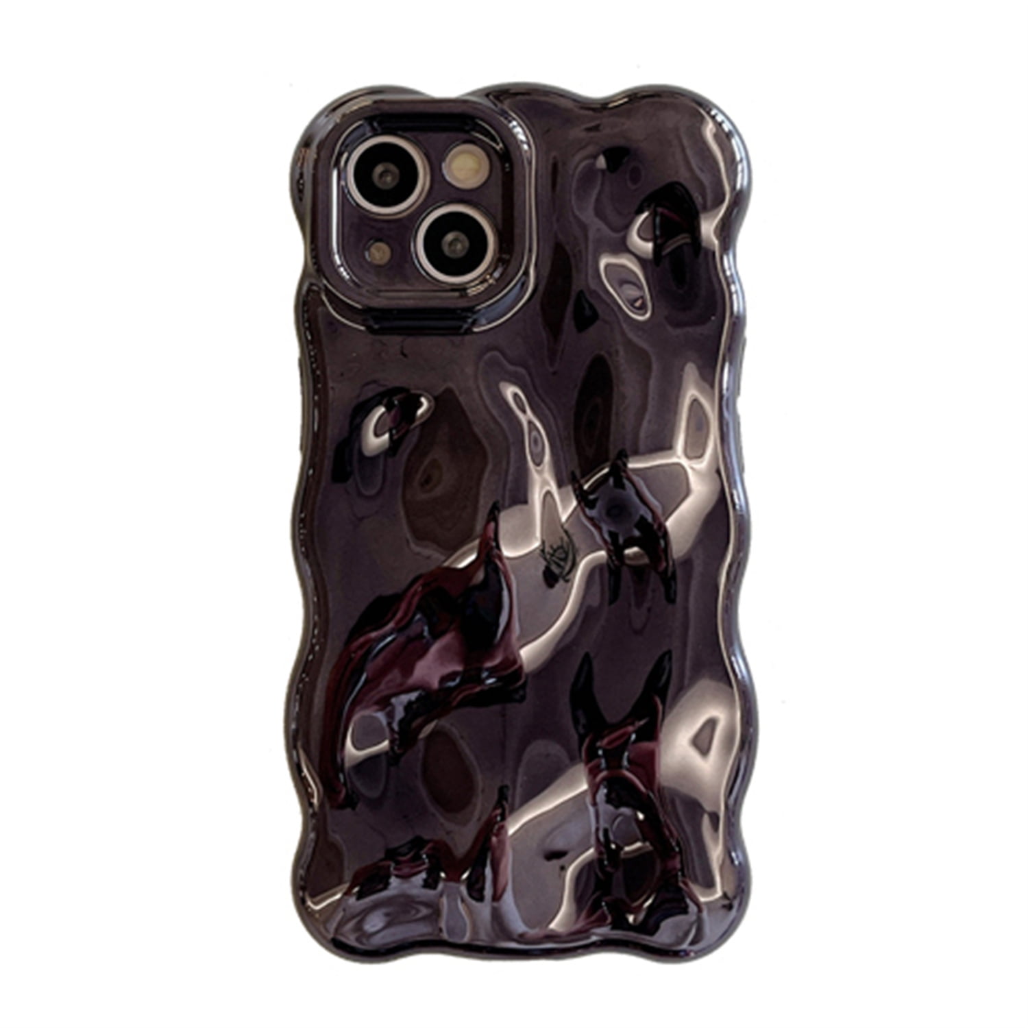 Allytechgroup Compatible with iPhone 16 Plus Wavy Phone Case, Cute ...