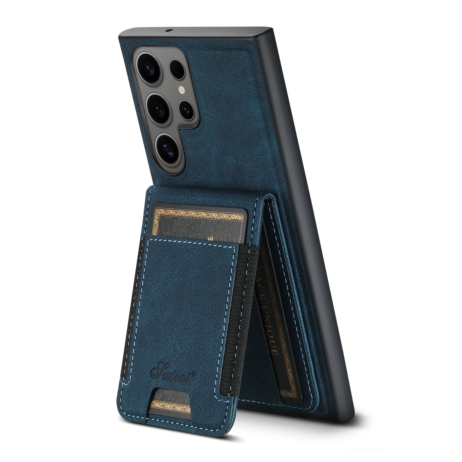 Allytechgroup Detachable Cards Holder Case for Samsung Galaxy S22 Ultra, RFID Blocking PU ...