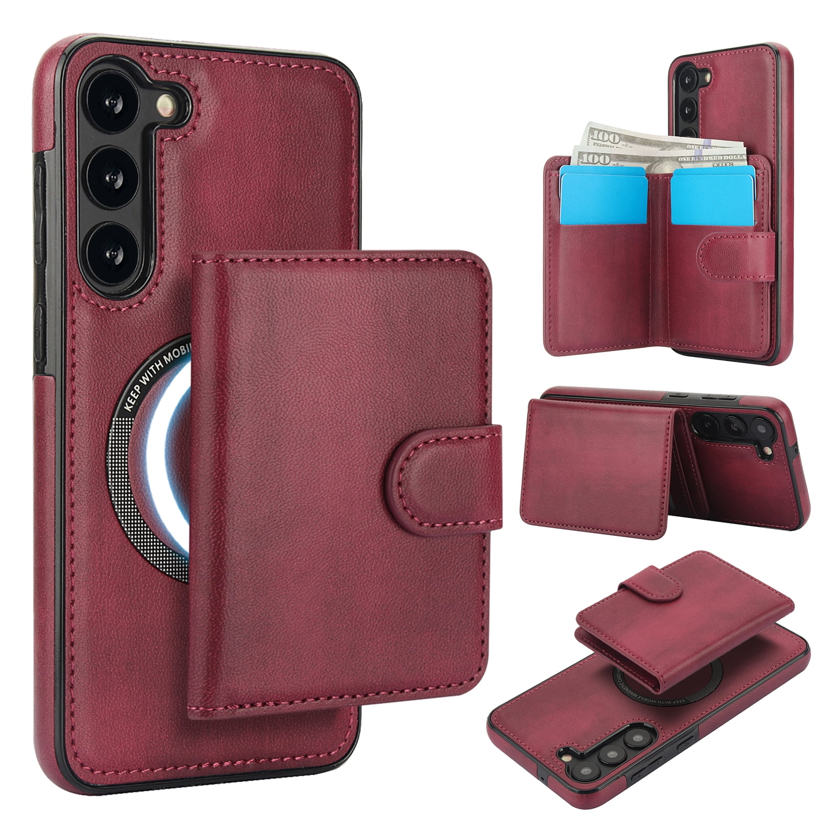 Allytechgroup Detachable Cards Holder Case for Samsung Galaxy S25, RFID ...