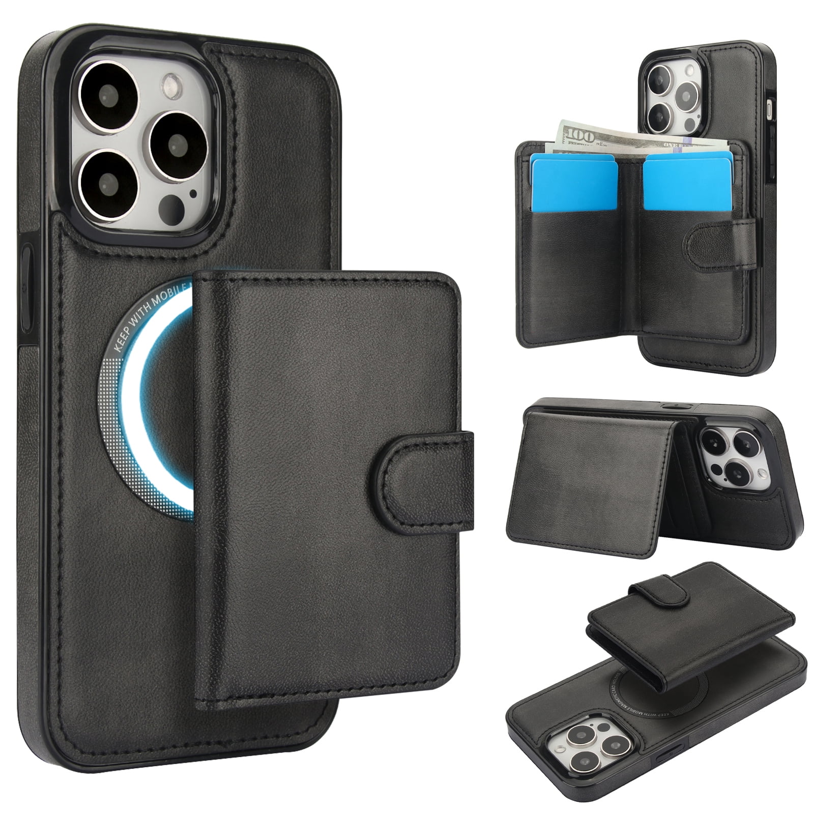 Allytechgroup Detachable Cards Holder Case for iPhone XS Max, RFID ...