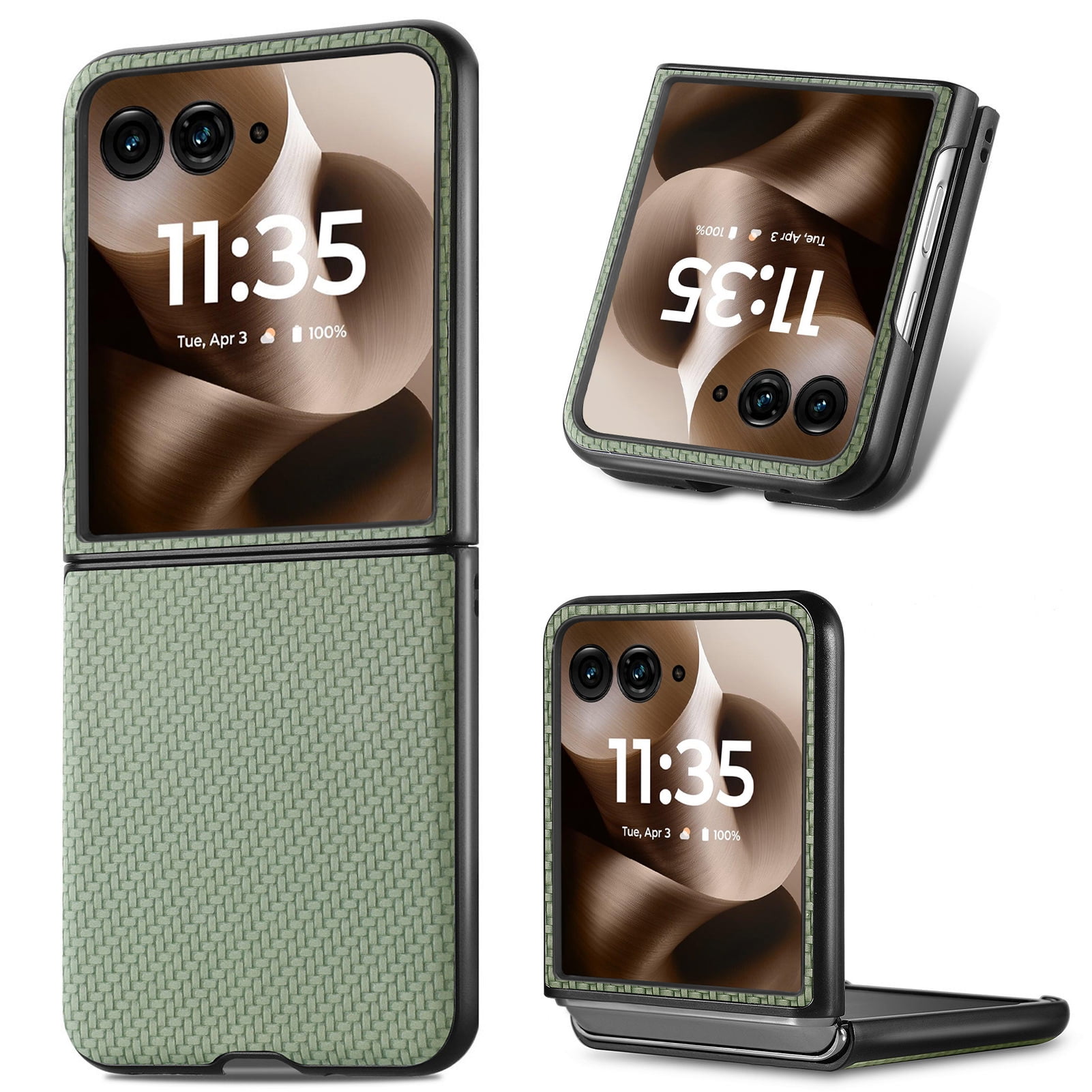 Allytechgroup Fiber Pattern Phone Case for Motorola Razr+ 2024, Slim ...