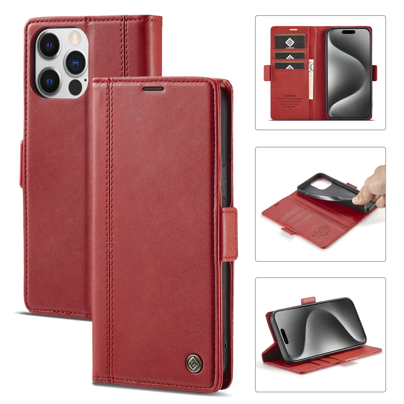Allytechgroup Flip Case for iPhone 14 Pro with Credit Card Slot, RFID ...