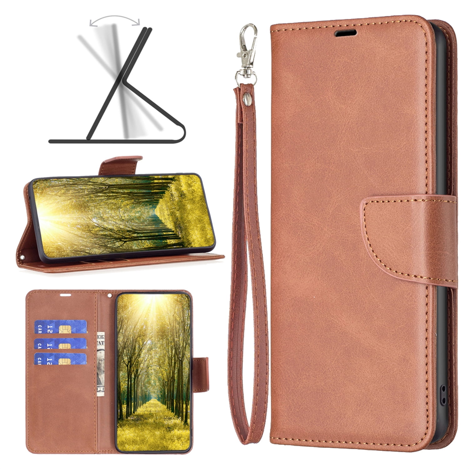 Allytechgroup Flip Case for iPhone 16 Pro Max, RFID Blocking PU Leather ...
