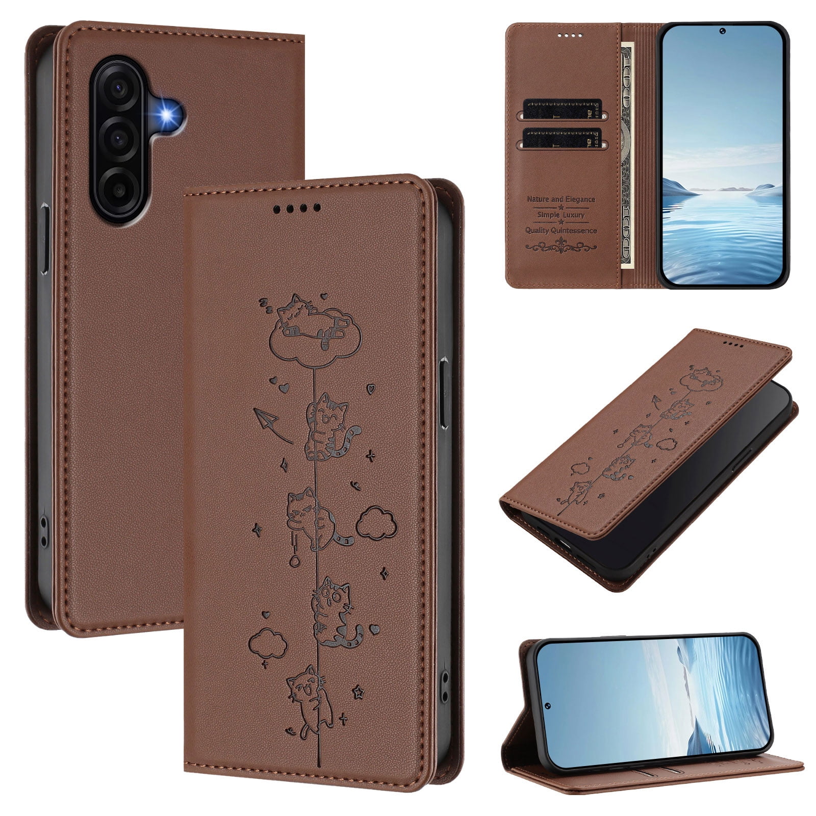 Allytechgroup Flip Phone Case for Samsung Galaxy A37 with Card Slots ...