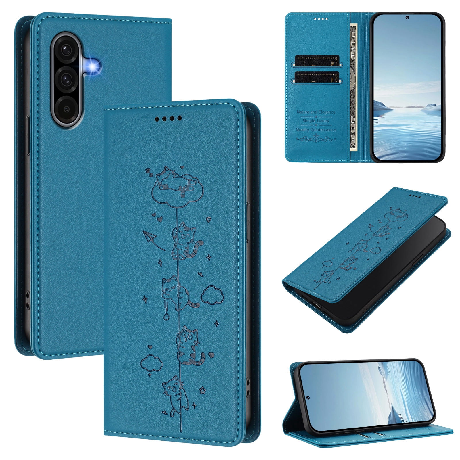 Allytechgroup Flip Phone Case for Samsung Galaxy A56 5G with Card Slots ...
