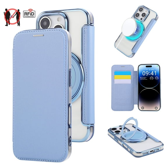 Allytechgroup Flip Wallet Case for Apple iPhone 15 Pro Max, PU Leather ...