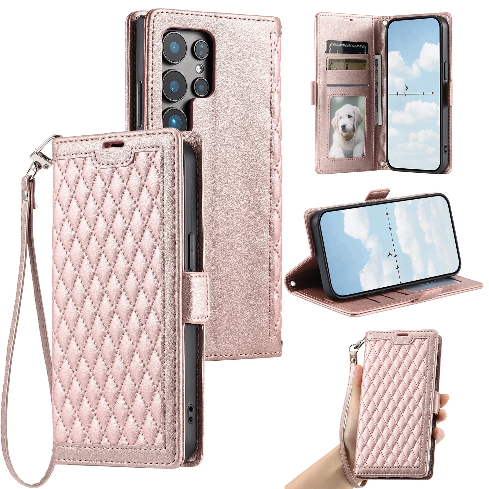 Allytechgroup Flip Wallet Case for Galaxy S22 Ultra, with Crossbody ...