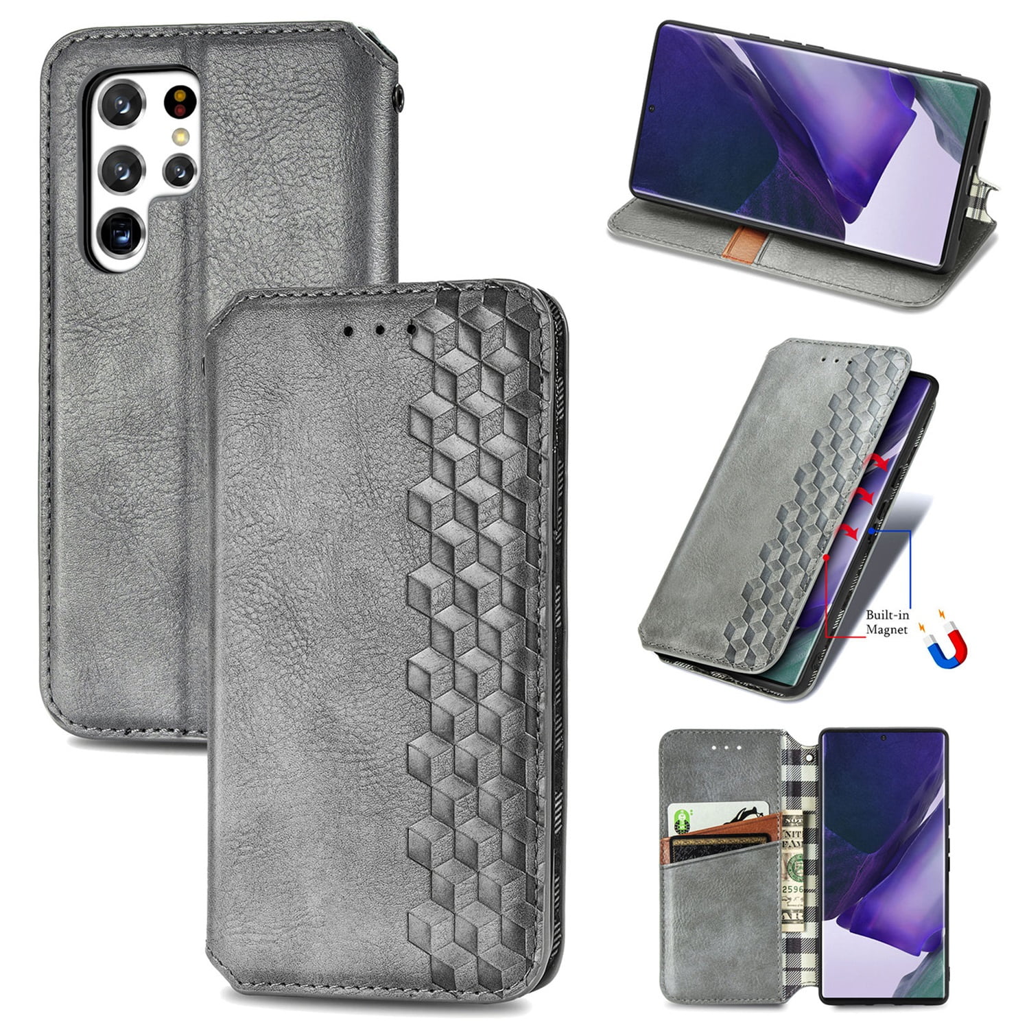 Allytechgroup Flip Wallet Case for Samsung Galaxy S25 Ultra, Premium PU ...