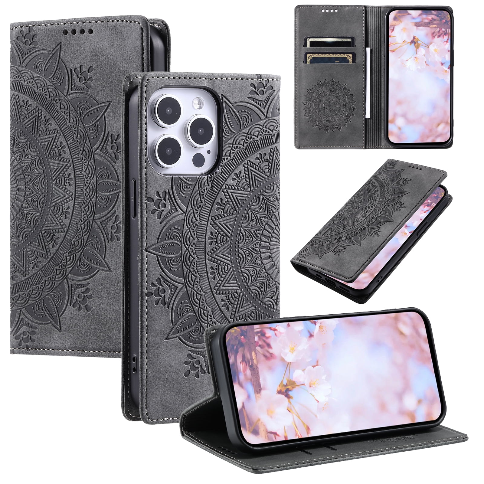 Allytechgroup Flip Wallet Case for iPhone 14 Pro Max, Built-in Credit ...