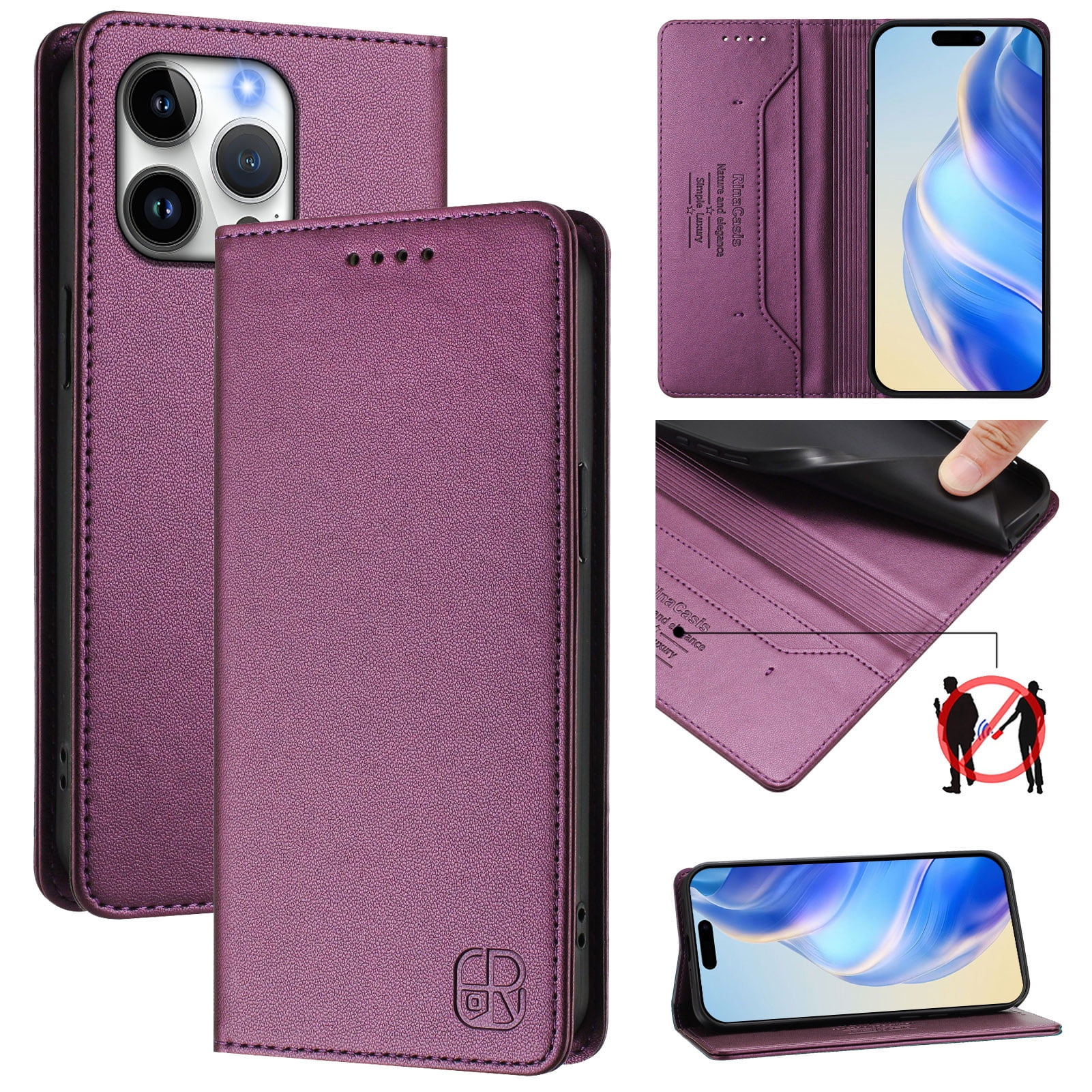 Allytechgroup Flip Wallet Case for iPhone 17 Pro, Compatible with ...
