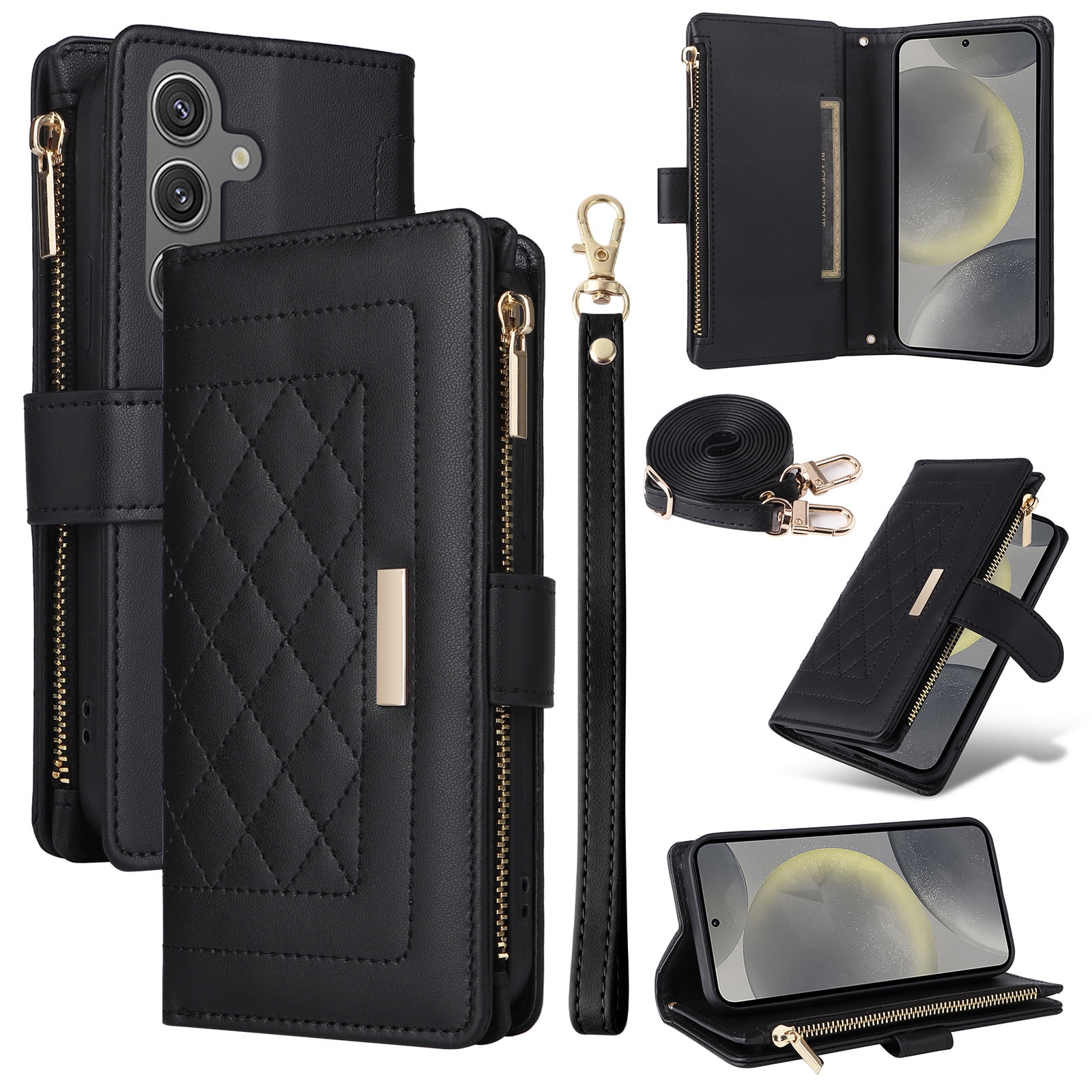 Allytechgroup Flip Wallet Phone Case for Samsung Galaxy S23, Shockproof Case with Credit Card ...
