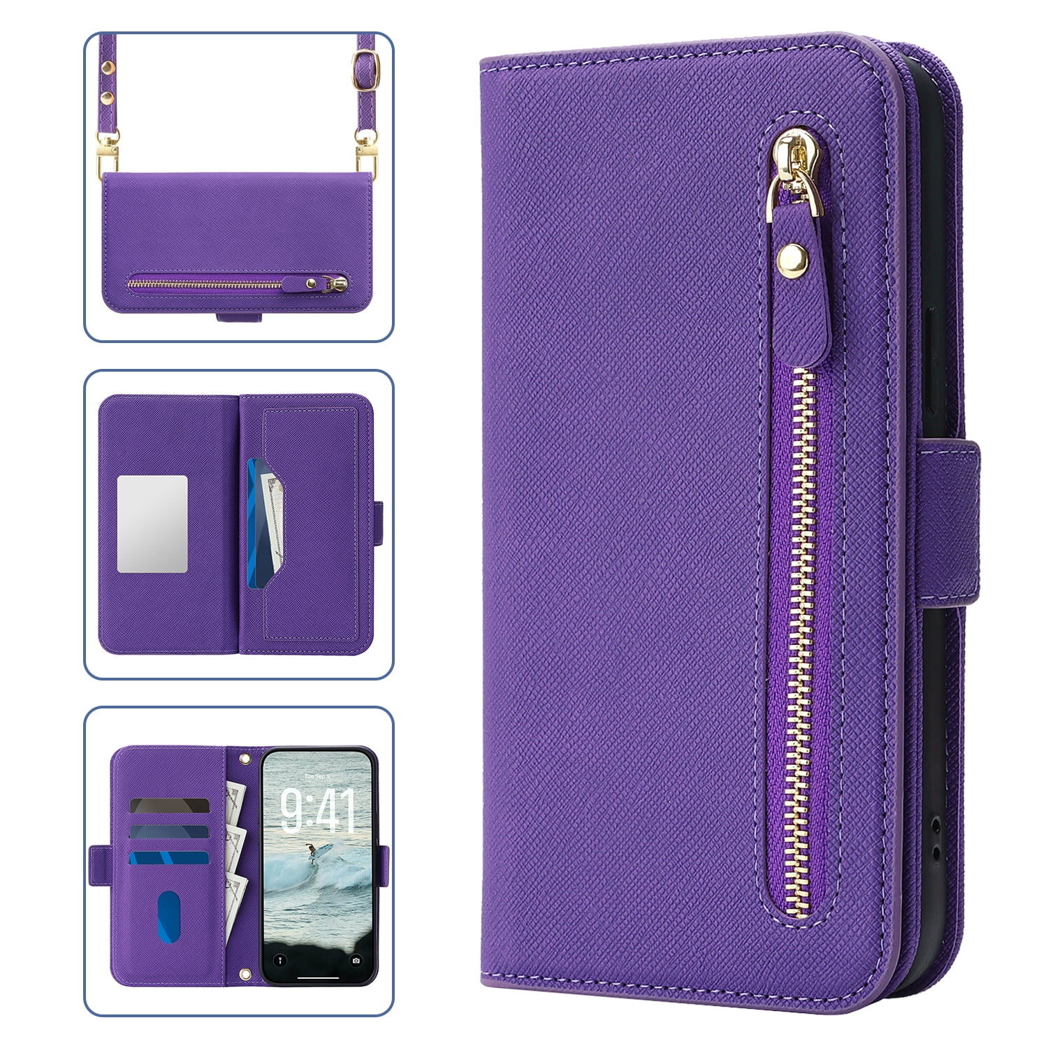 Allytechgroup Flip Wallet Phone Case for Samsung Galaxy S25+, with ...