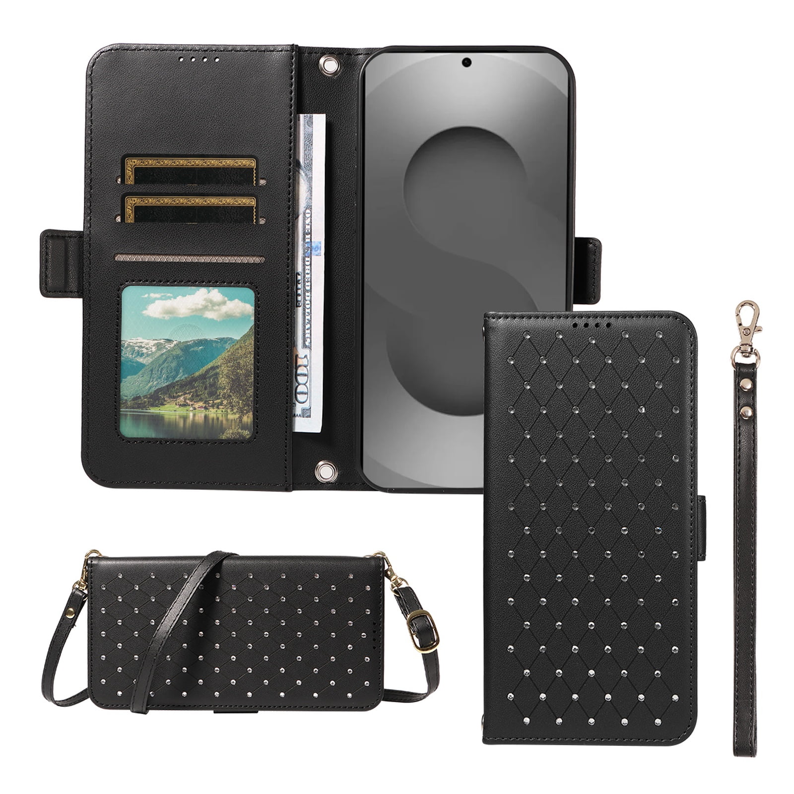Allytechgroup for Galaxy A17 5G Case, Glitter PU Leather Wallet Flip ...