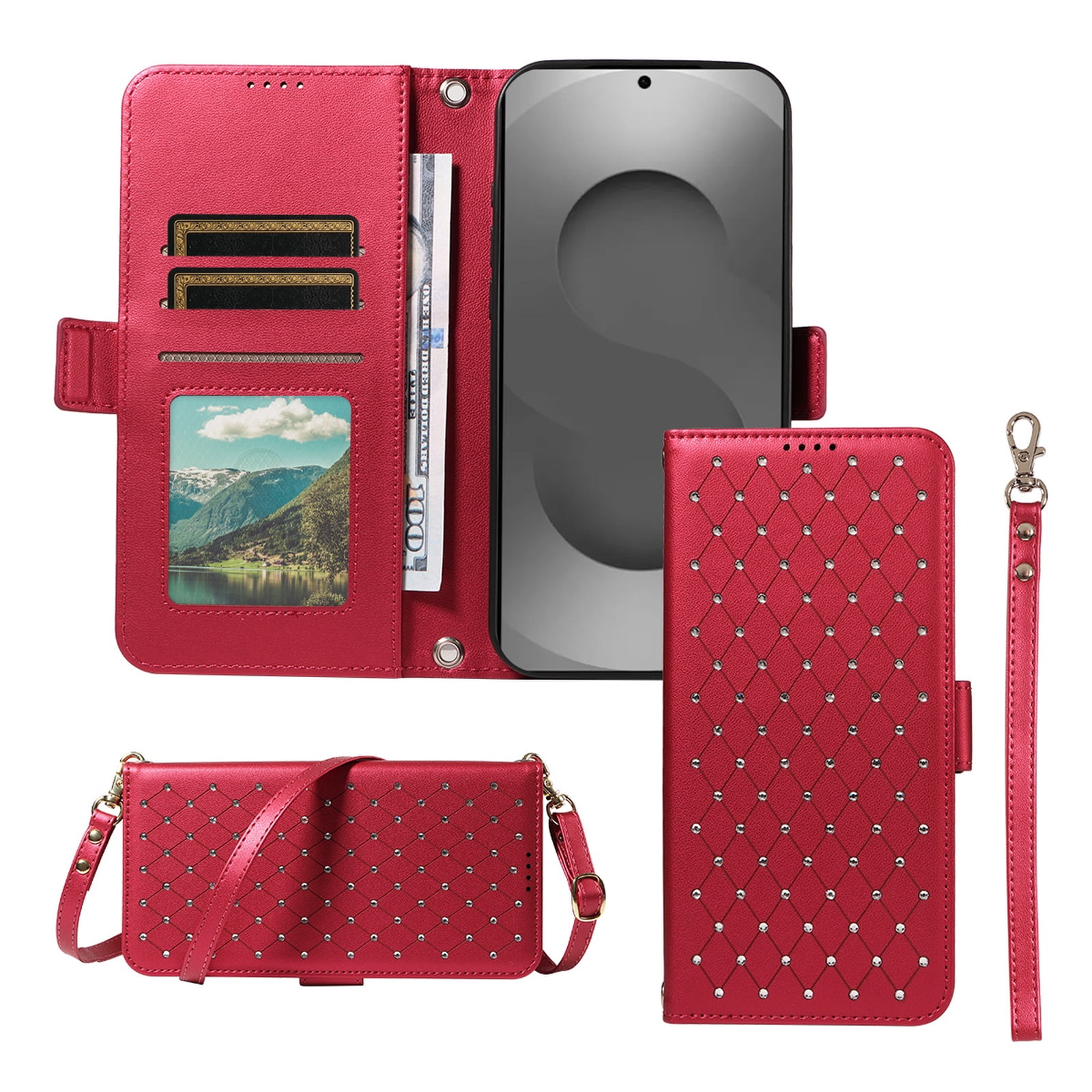 Allytechgroup for Galaxy A52 Case, Glitter PU Leather Wallet Flip Cell ...